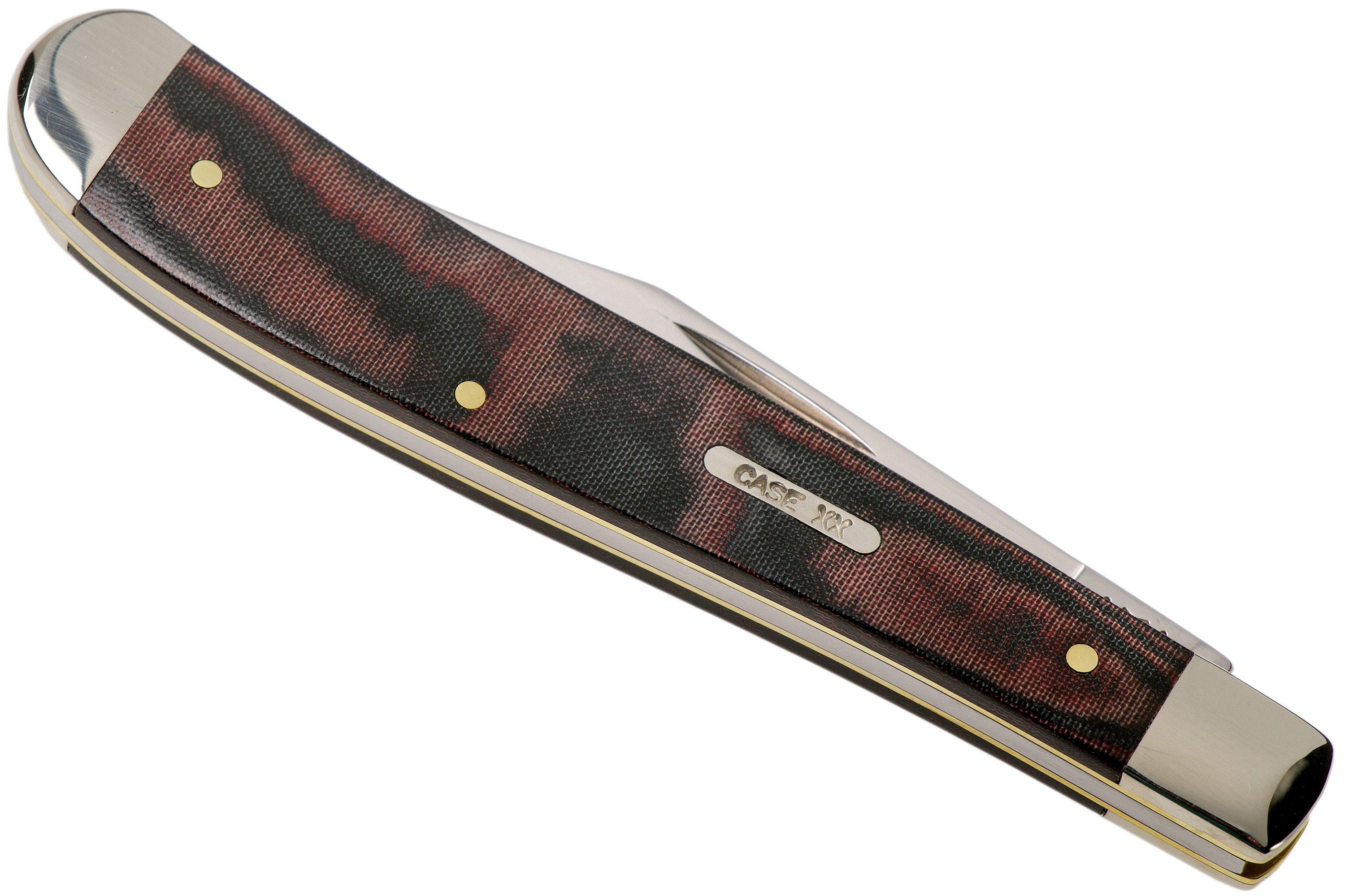 Case Slimline Trapper Smooth Black Red Micarta, 27857, 101048 SS pocket ...