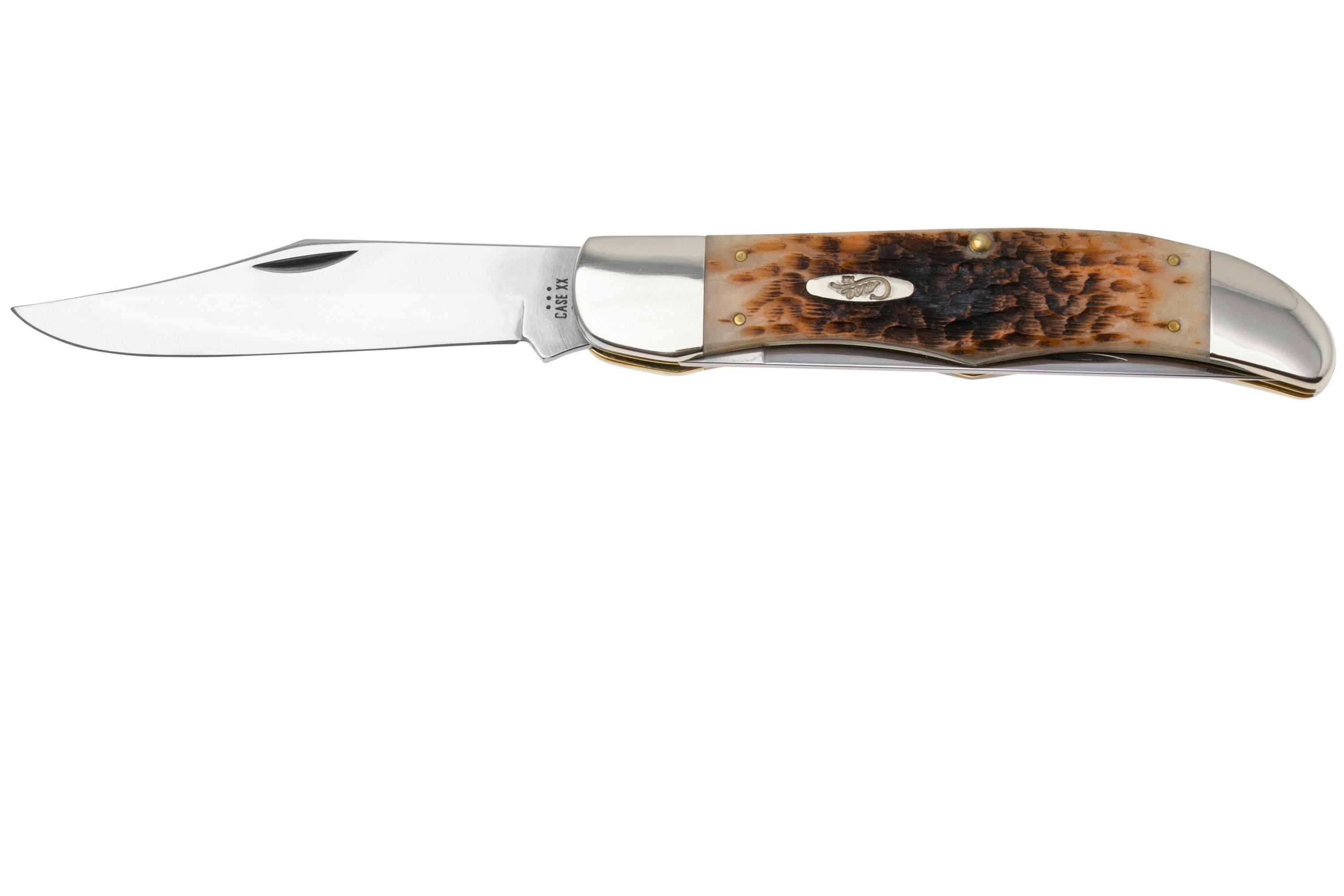 Case Folding Hunter 30093 Amber Bone Peach Seed Jig, 6265 Carbon Steel ...
