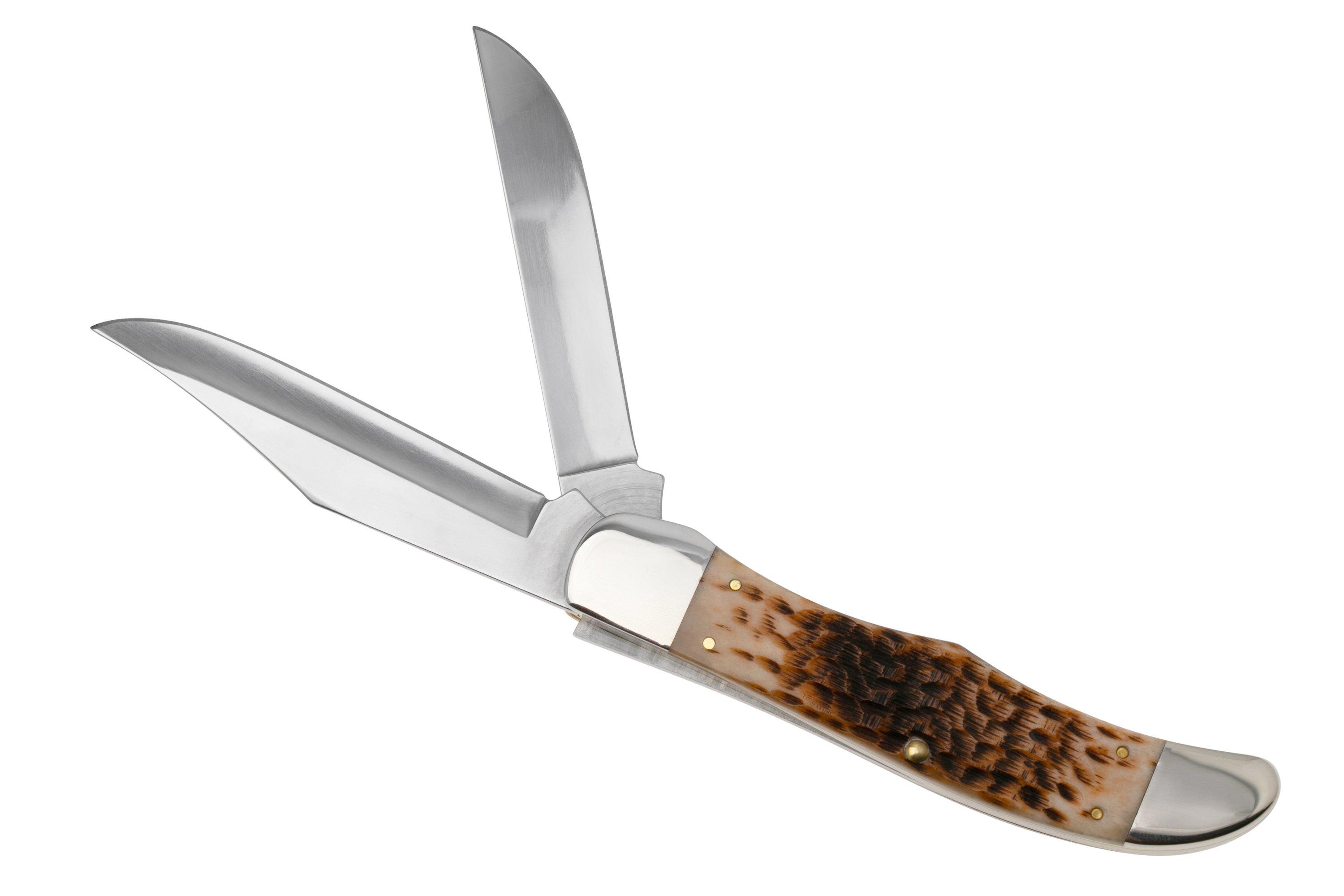 Case Folding Hunter 30093 Amber Bone Peach Seed Jig, 6265 Carbon Steel ...