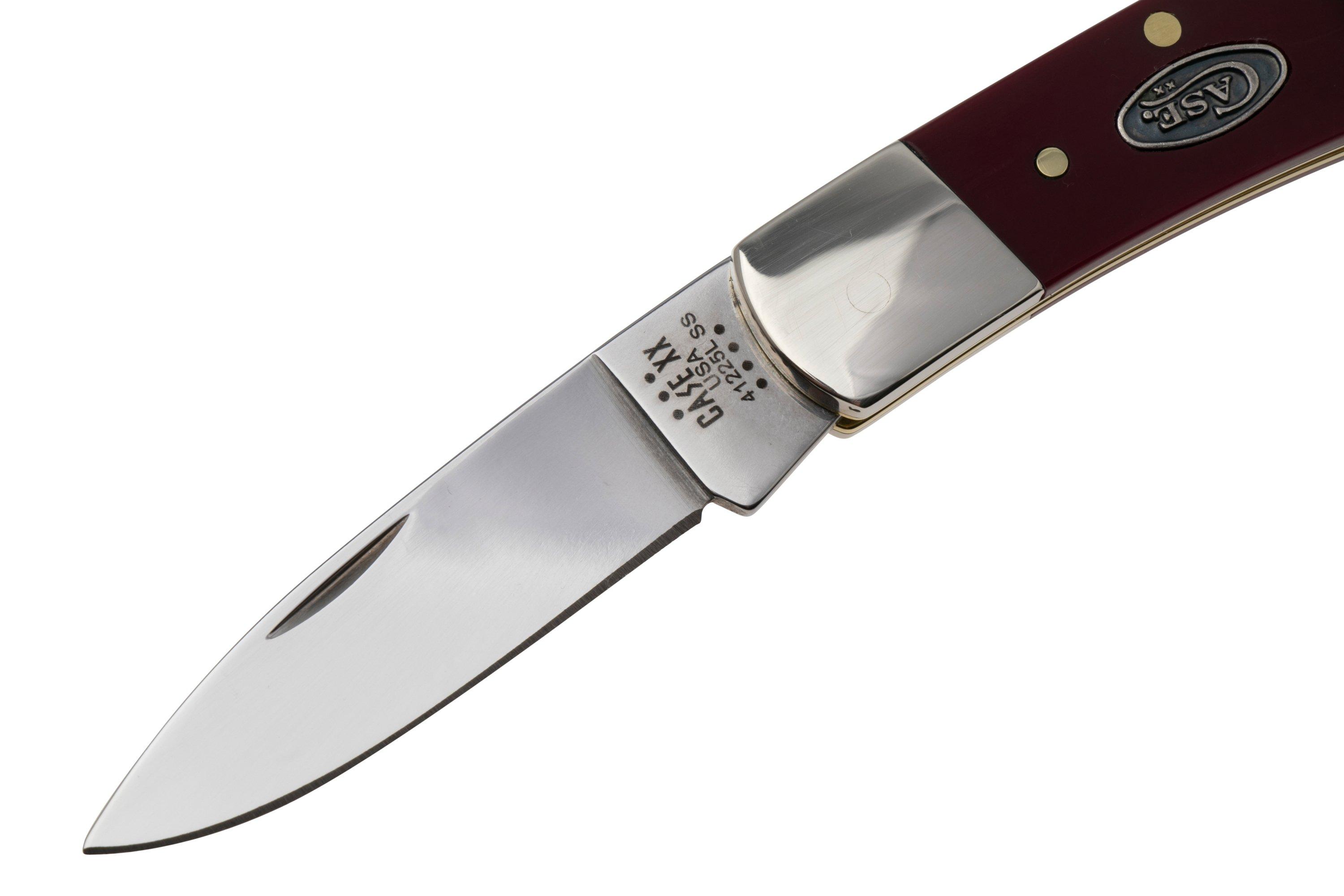 Case Lockback 30466 Smooth Mulberry Synthetic 41225L pocket knife ...