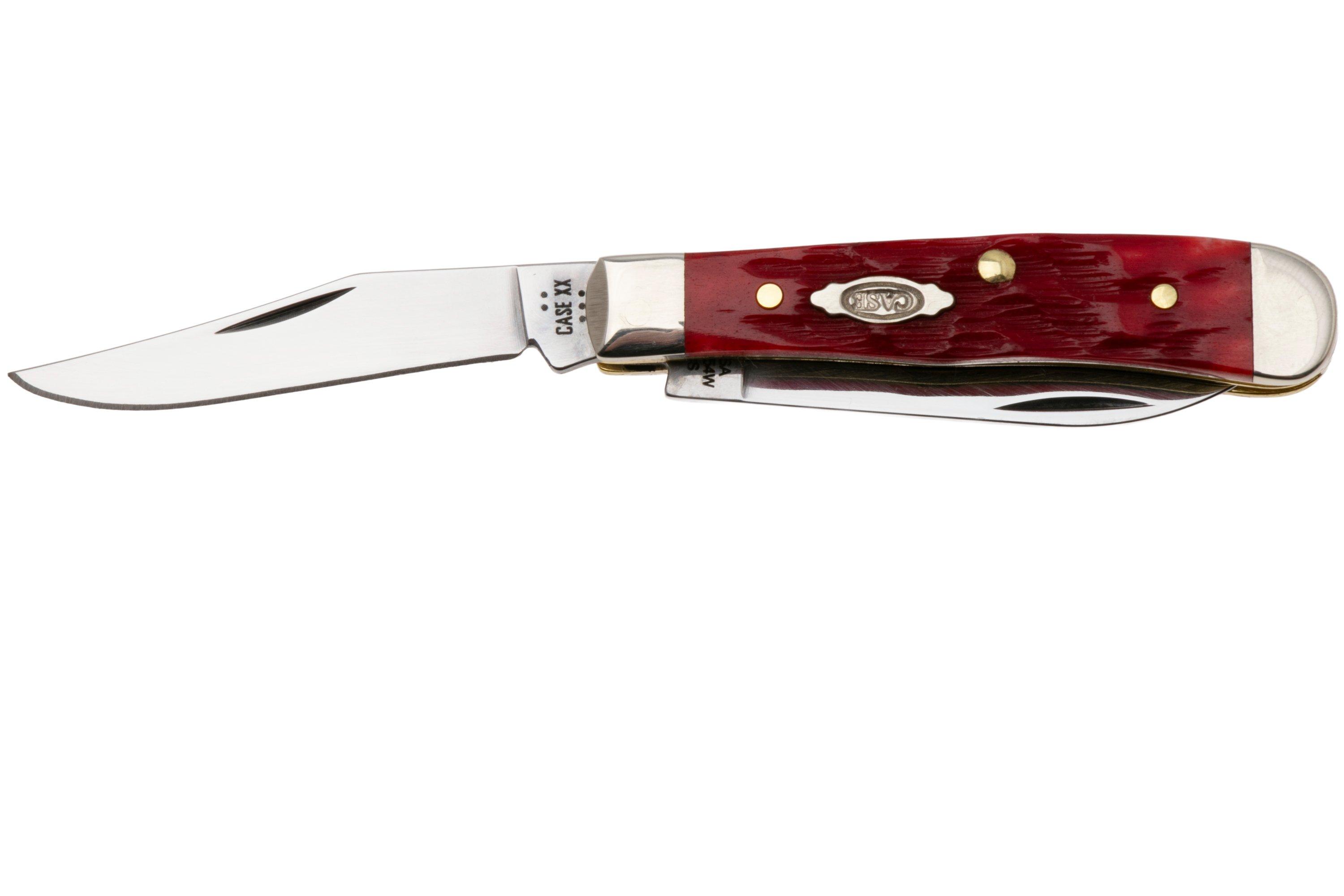 Case Tiny Trapper Dark Red Bone, Peach Seed Jig, 31944, 62154W CS coltello da tasca | Fare ...