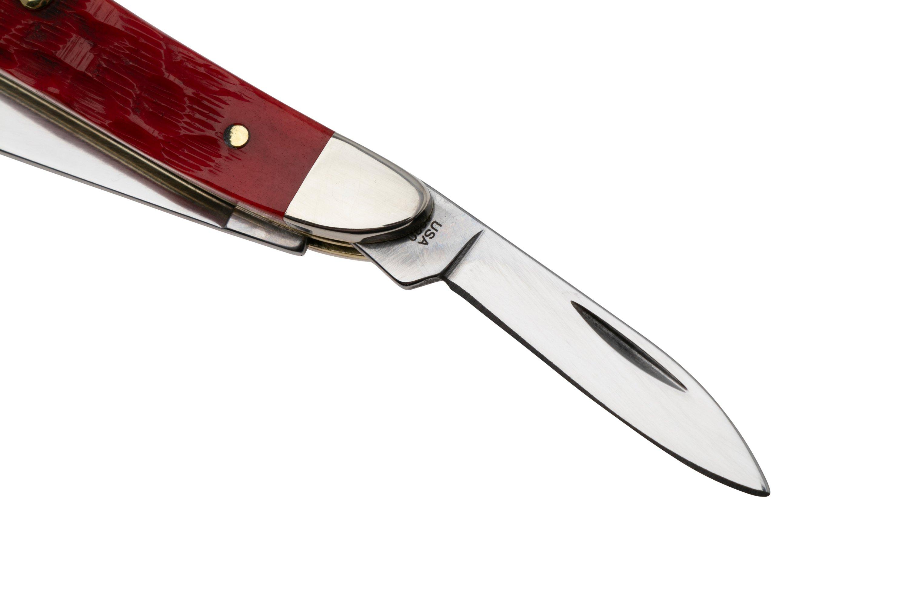 Case Peanut 31948 Dark Red Bone, Peach Seed Jig 6220 CS pocket knife ...