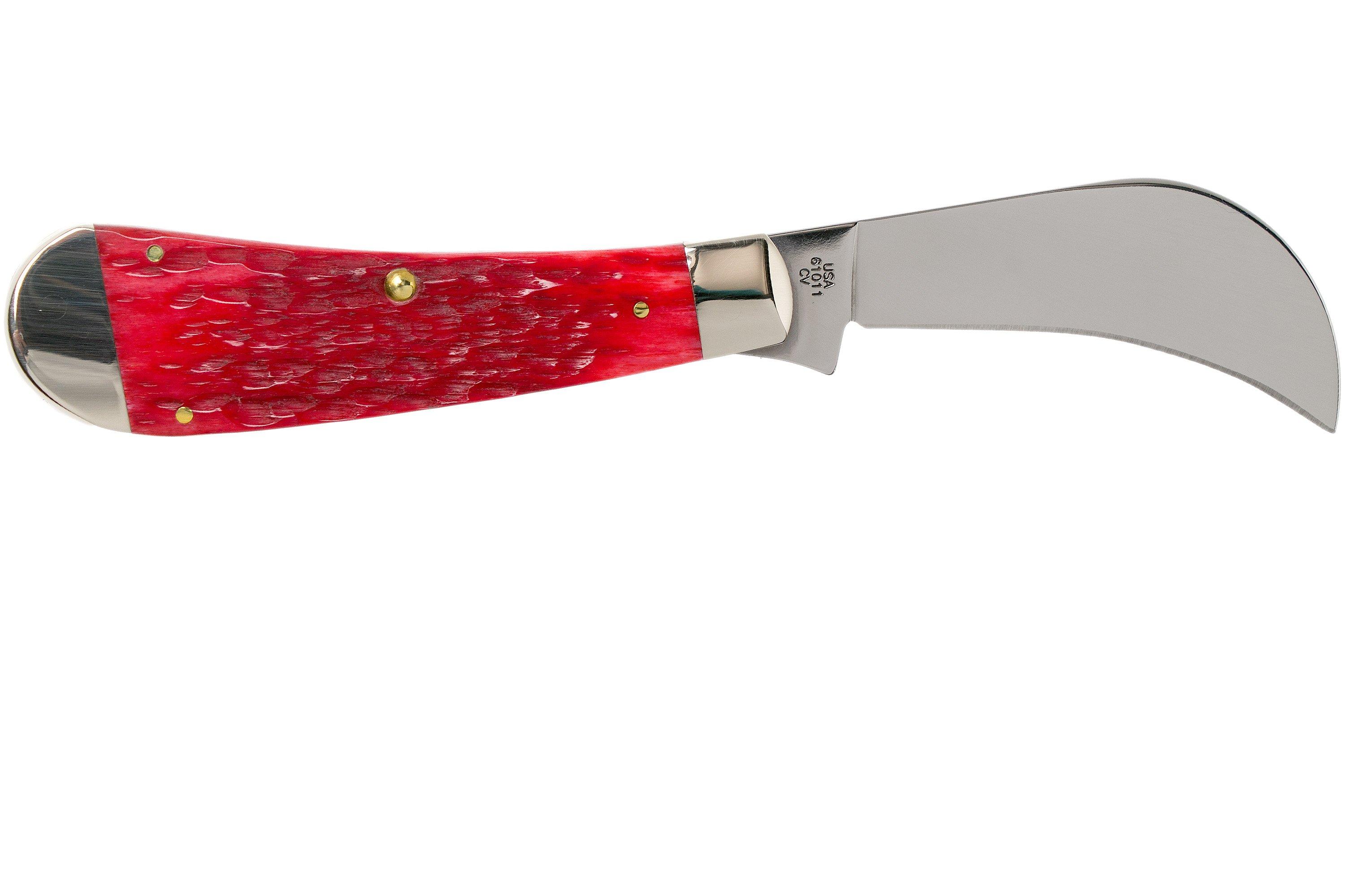 Case Hawkbill Pruner Dark Red Bone, Peach Seed Jig, 31956, 61011 CV ...