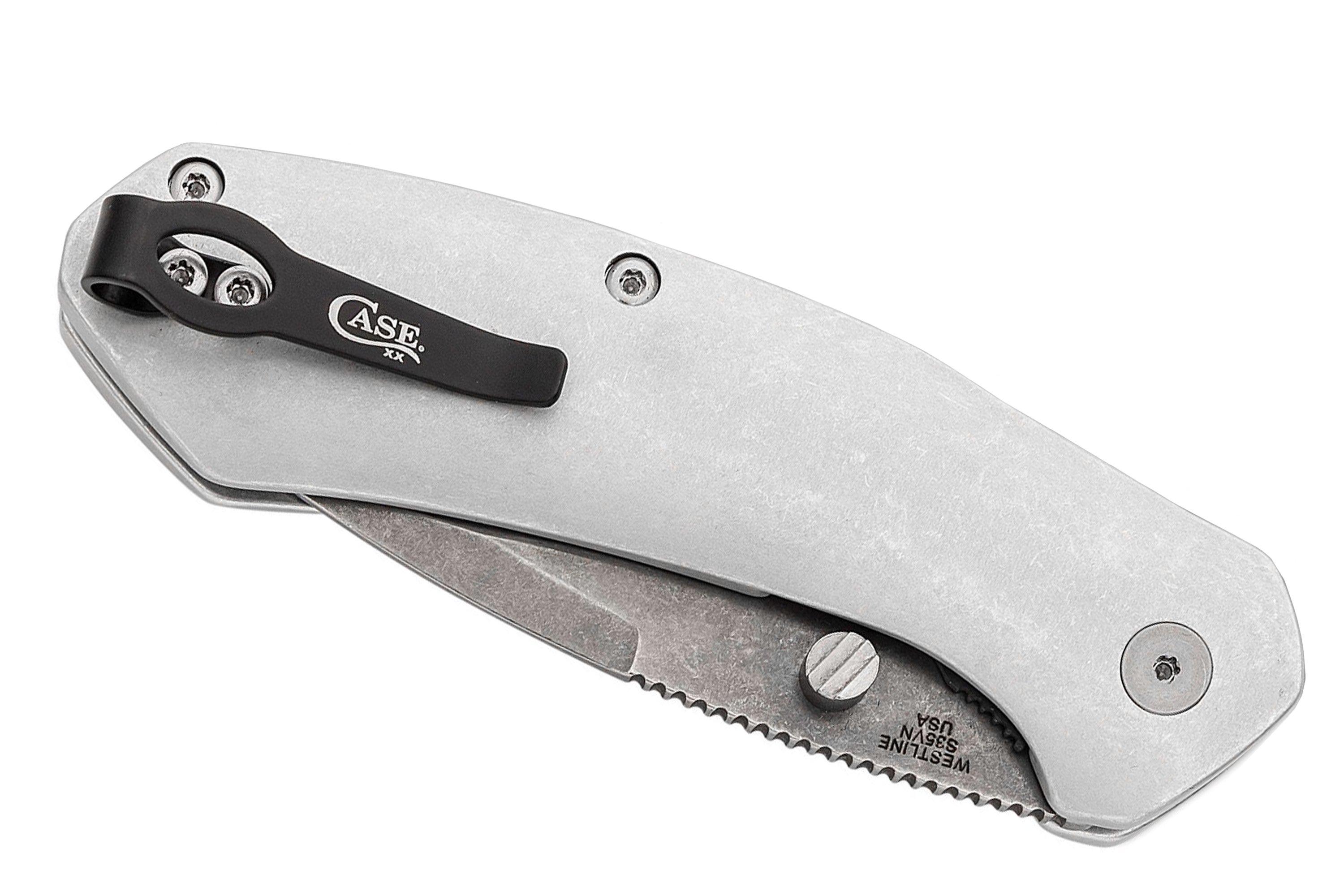 Case Westline, Silver Anodized Aluminum, Drop Point Blade S35VN, 36553 ...