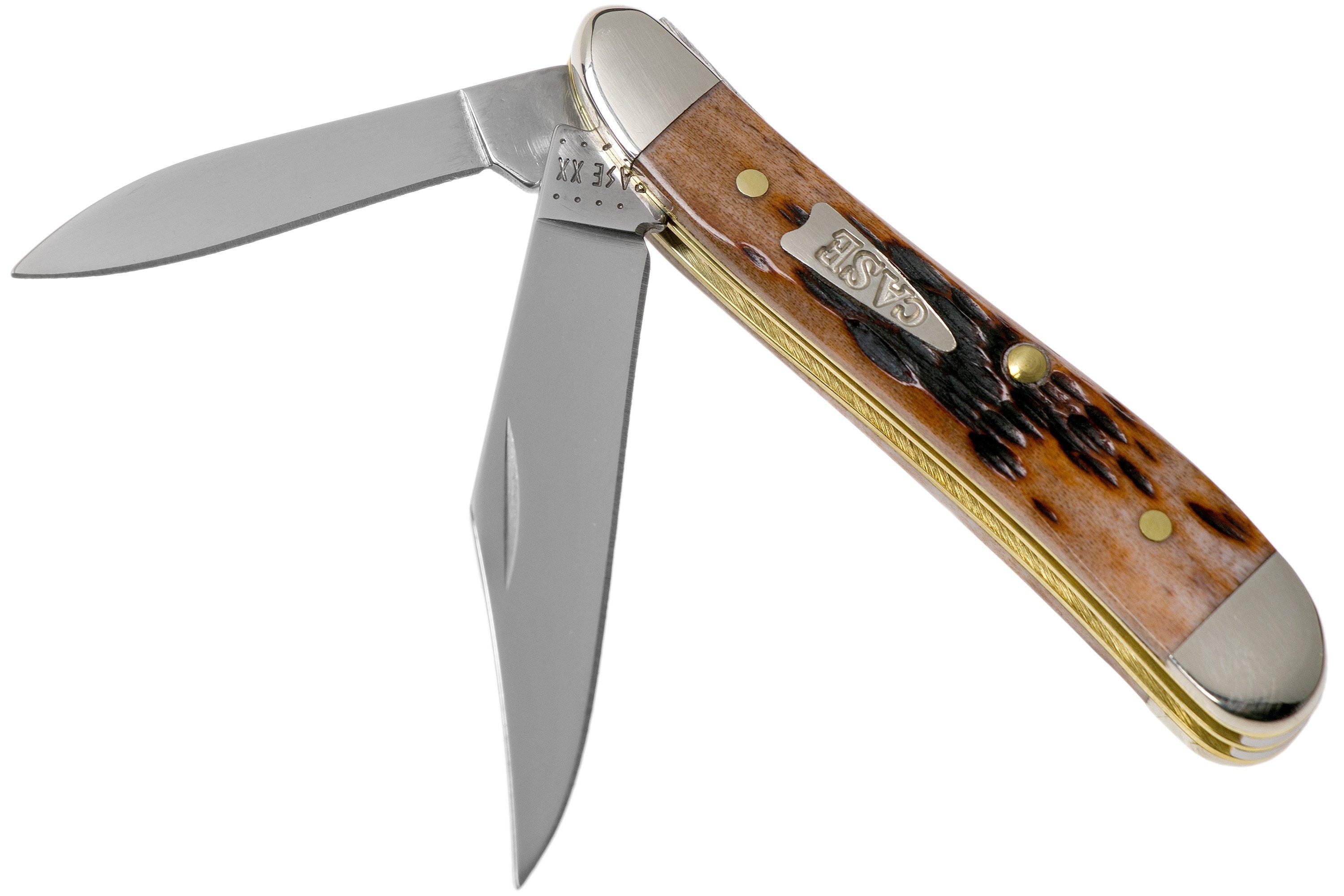 Case Peanut Brown Bone, Peach Seed Jig, 42656, 6220 SS pocket knife ...