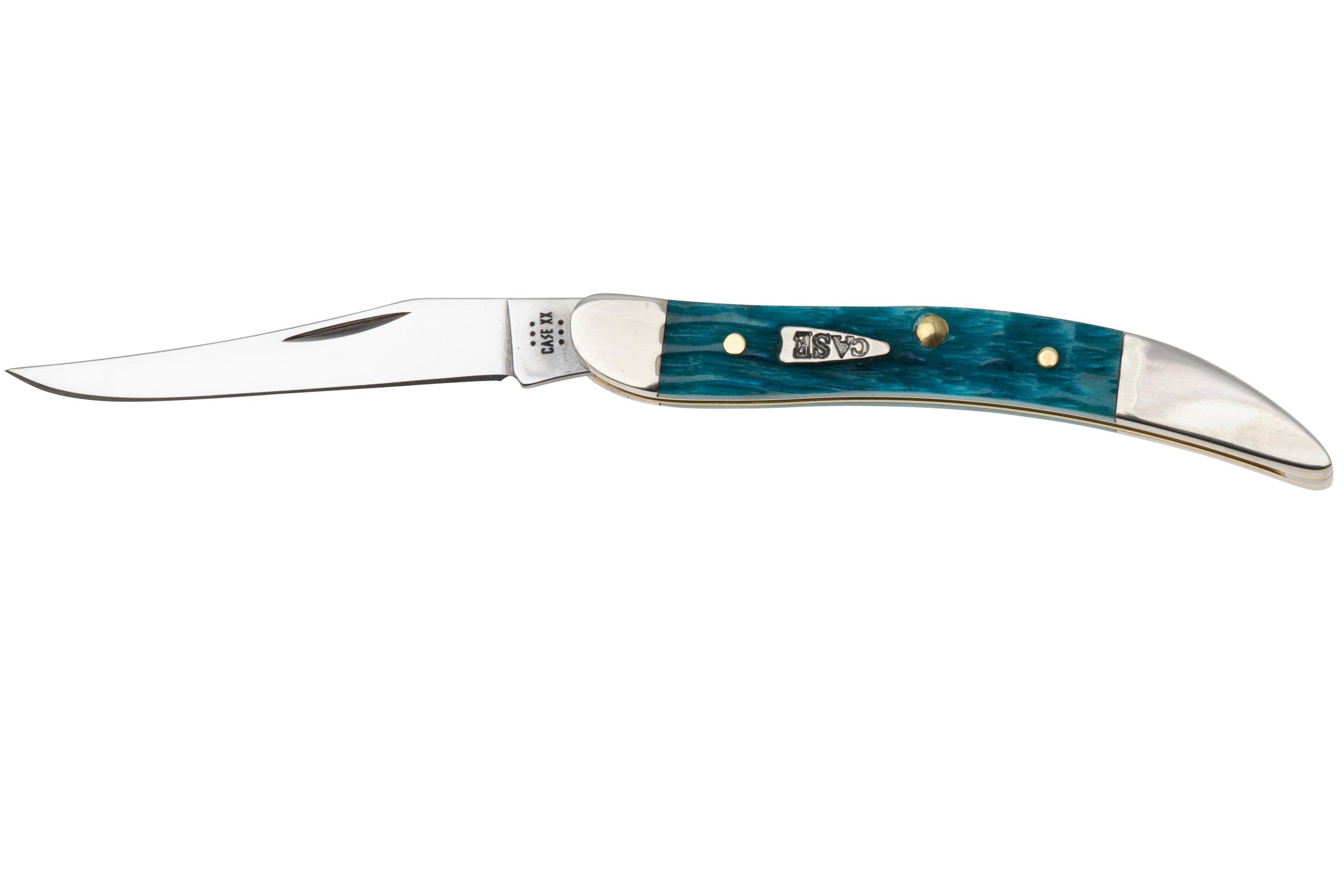 Case Small Texas Toothpick 50645 Crandall Jig Sky Blue Bone 610096 SS ...