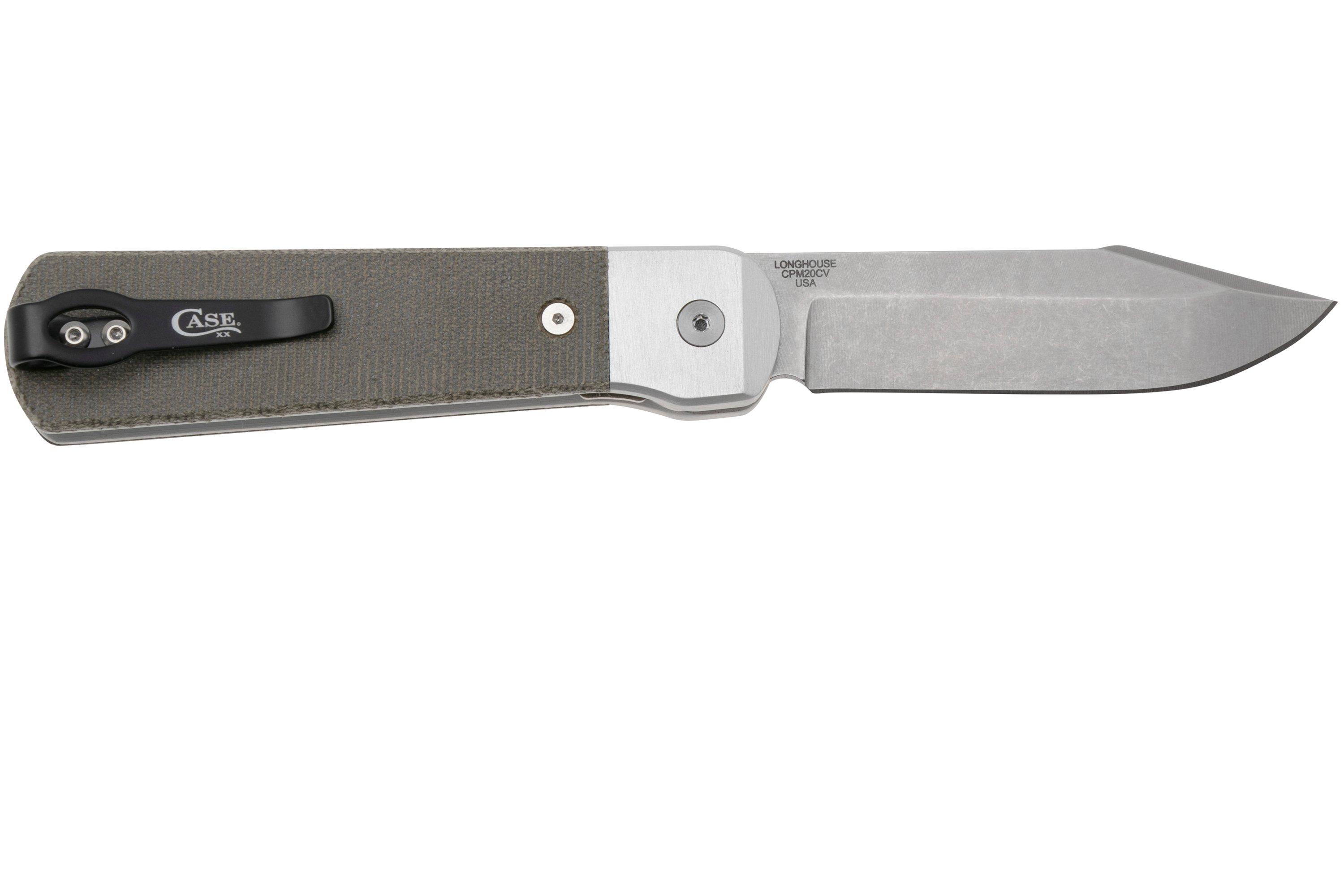 Case Longhouse 50911 Stonewashed CPM 20CV Green Micarta, coltello da ...