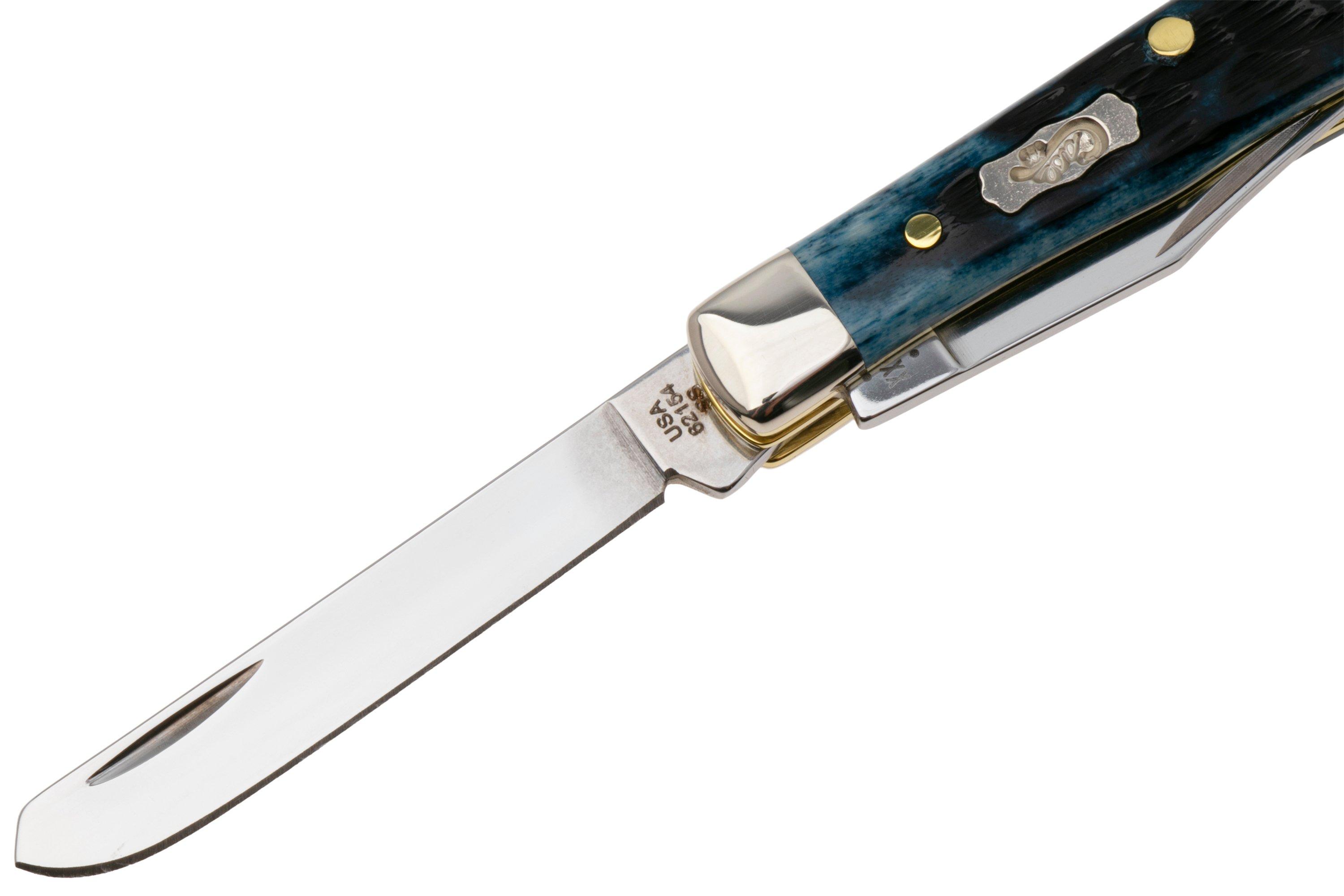 Case Pocket Tiny Trapper, Worn Mediterranean Blue Bone, Peach Seed Jig ...
