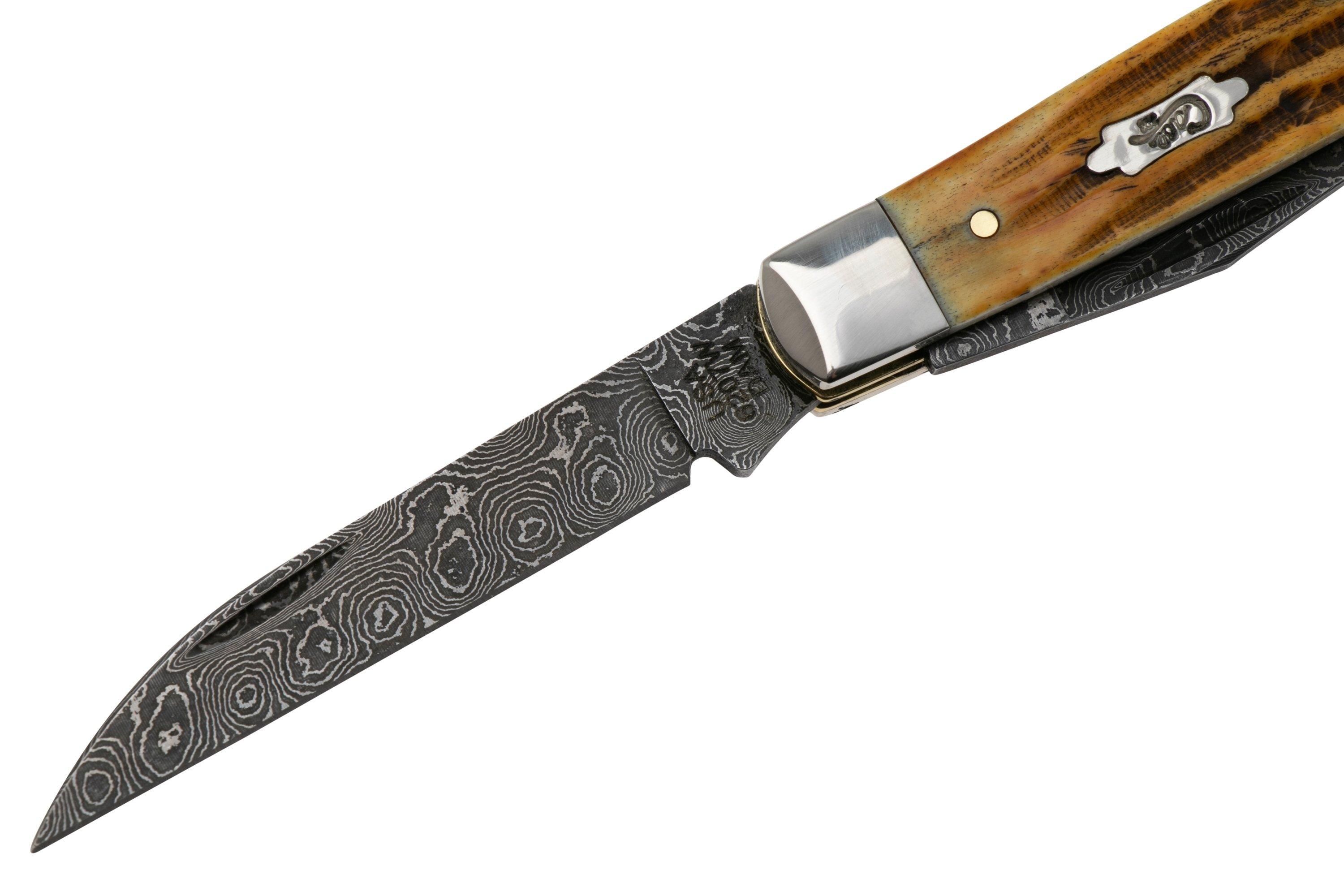 Case Mini Trapper 52422 Burnt Goldenrod Damascus 6207W pocket knife ...