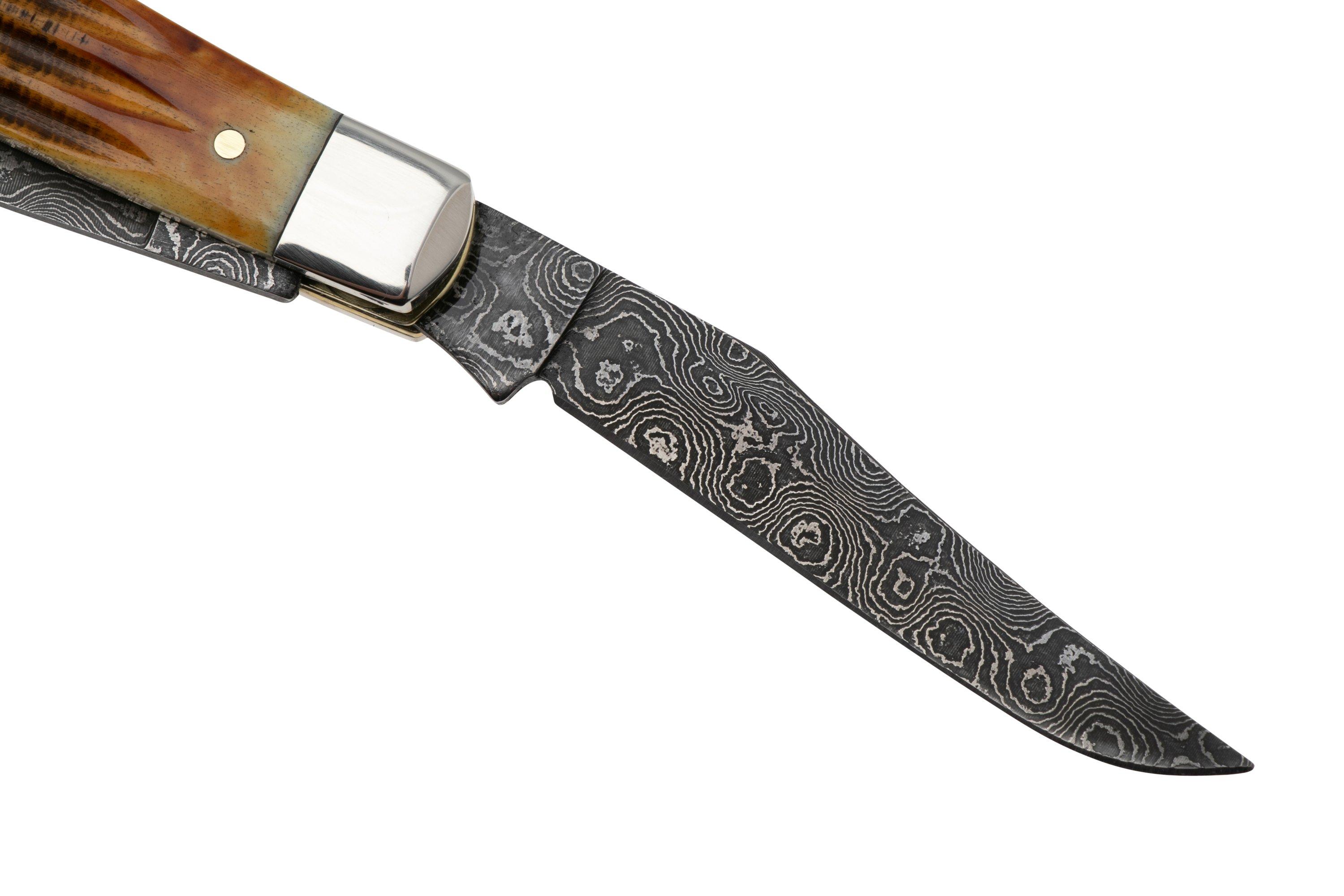 Case Mini Trapper 52422 Burnt Goldenrod Damascus 6207W zakmes ...