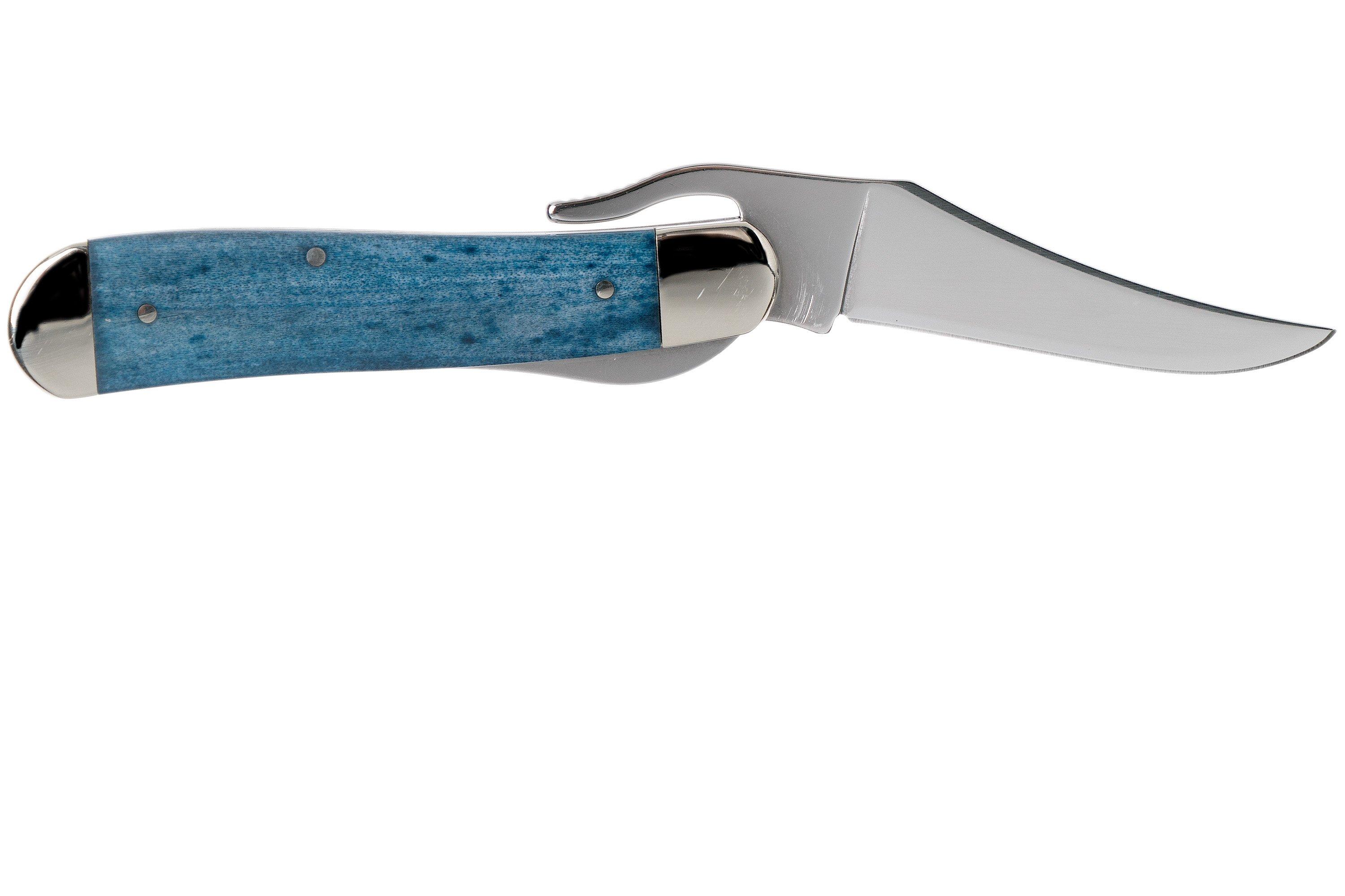 Case Russlock Mediterranean Blue Bone, Smooth, 52802, 61953L SS navaja ...