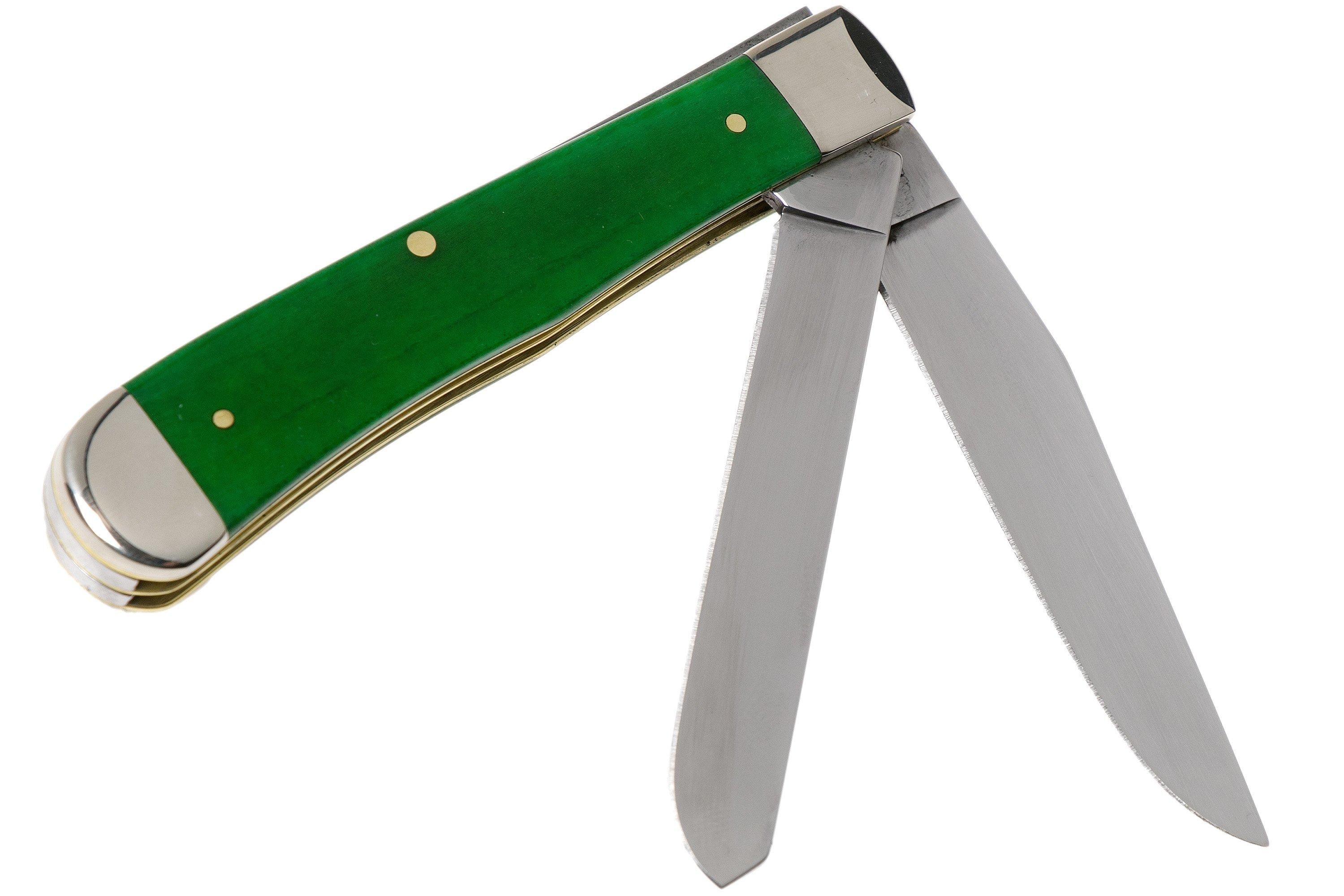 Case Trapper Brilliant Green Bone, Smooth, 52820, 6254 SS pocket knife ...