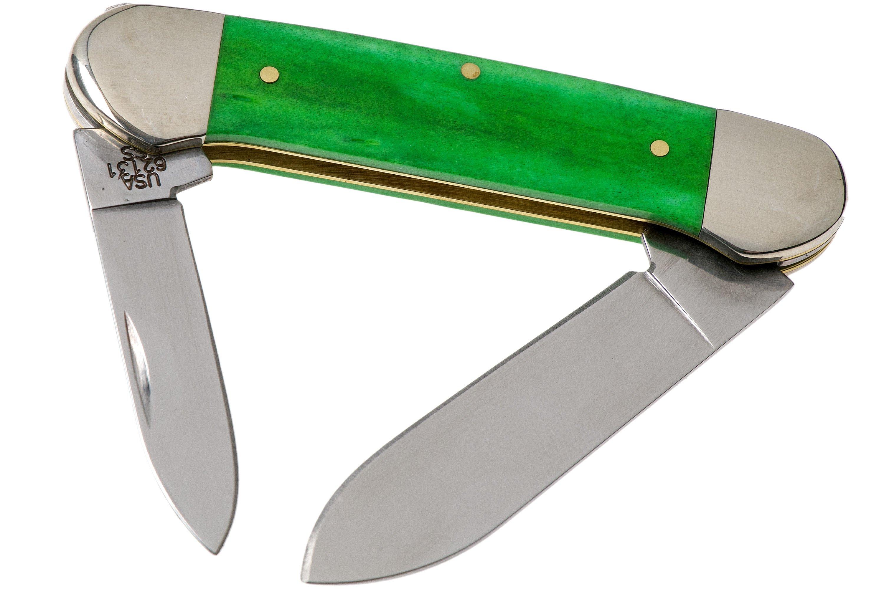 Case Canoe Brilliant Green Bone, Smooth, 52826, 62131 SS pocket knife ...