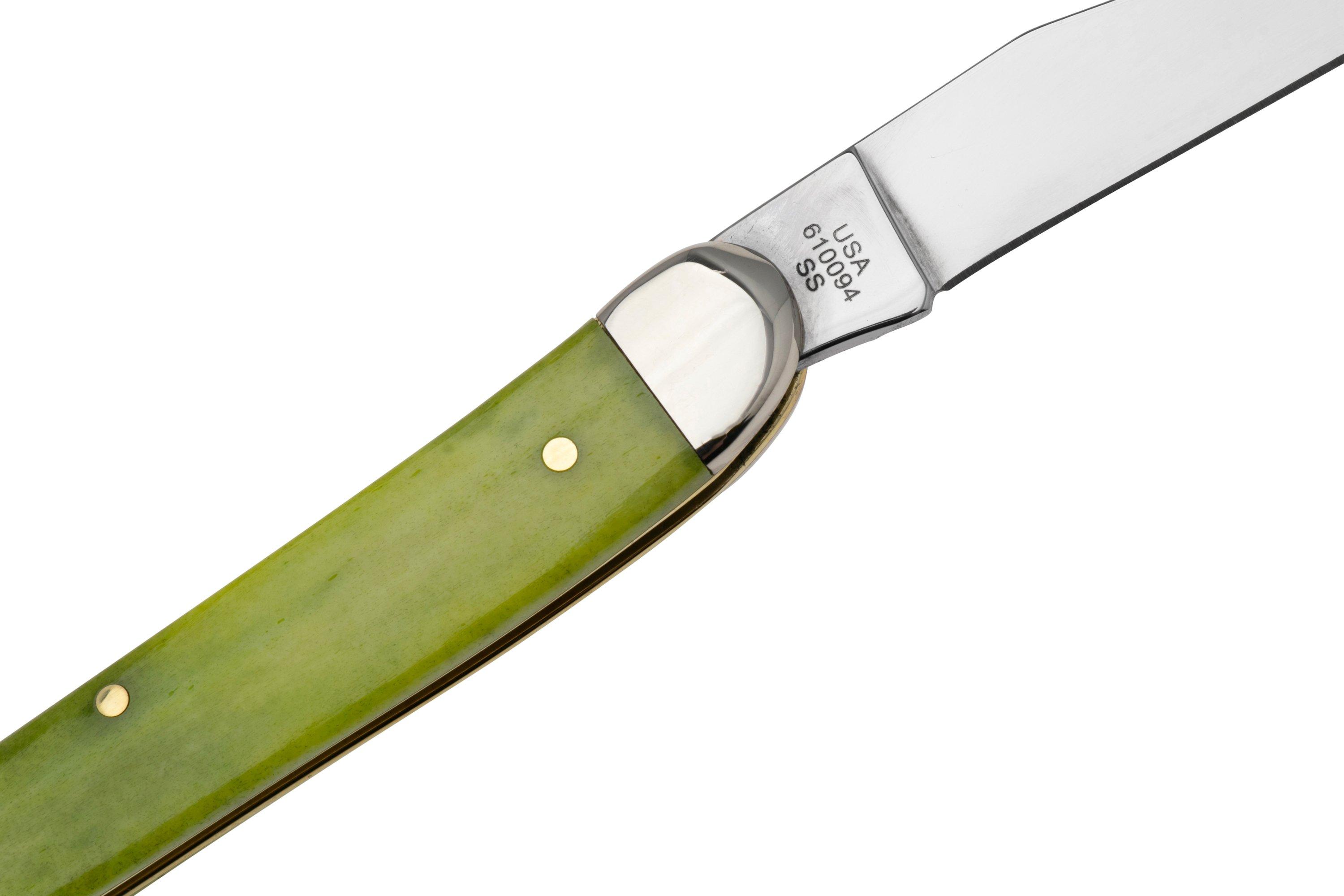 Case Medium Texas Toothpick 53031 Smooth Green Apple Bone 610094 SS ...