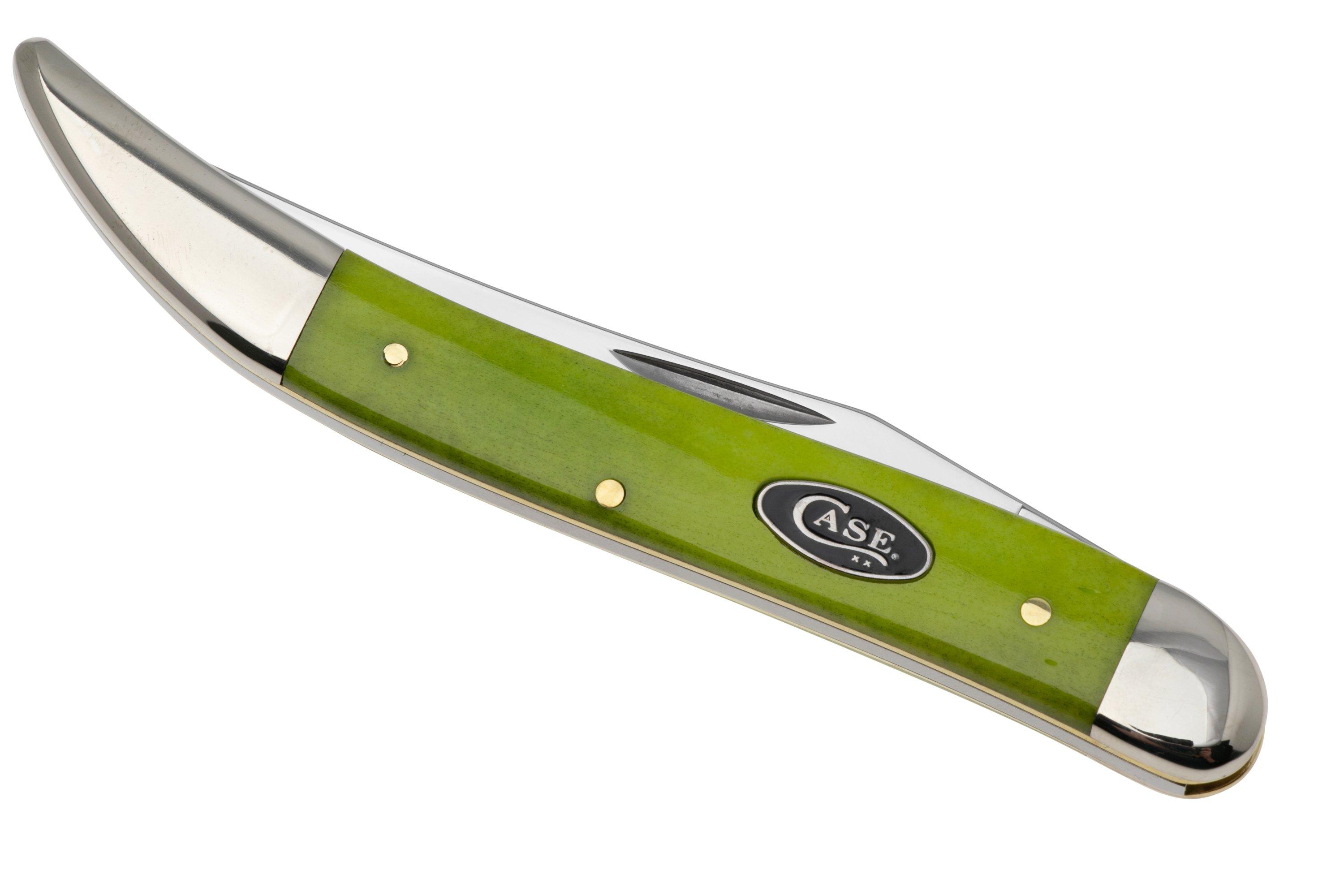 Case Medium Texas Toothpick 53031 Smooth Green Apple Bone 610094 SS ...