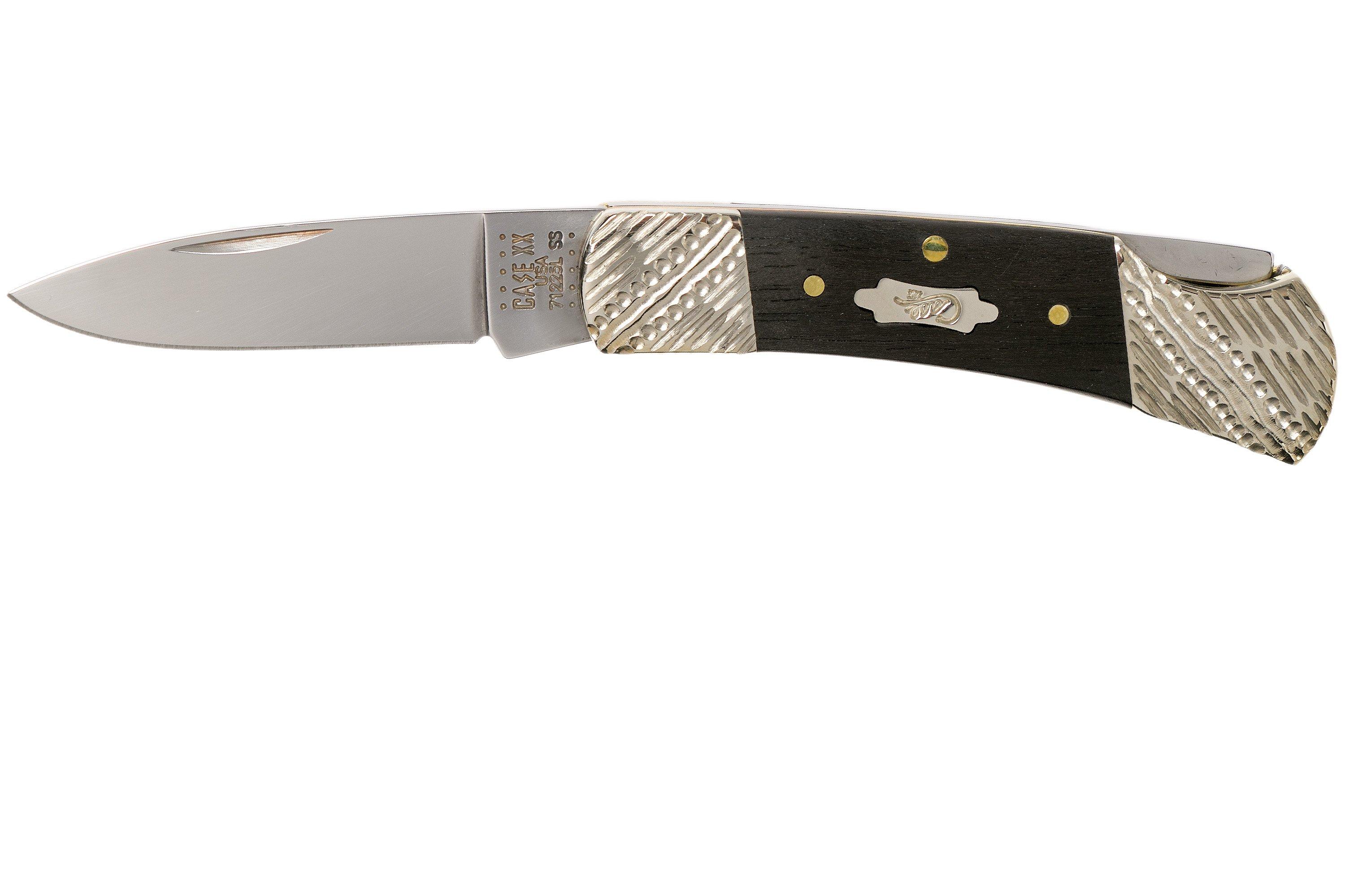 Case Lockback Ebony Wood, Worked Bolsters, 59672, 71225L SS pocket ...