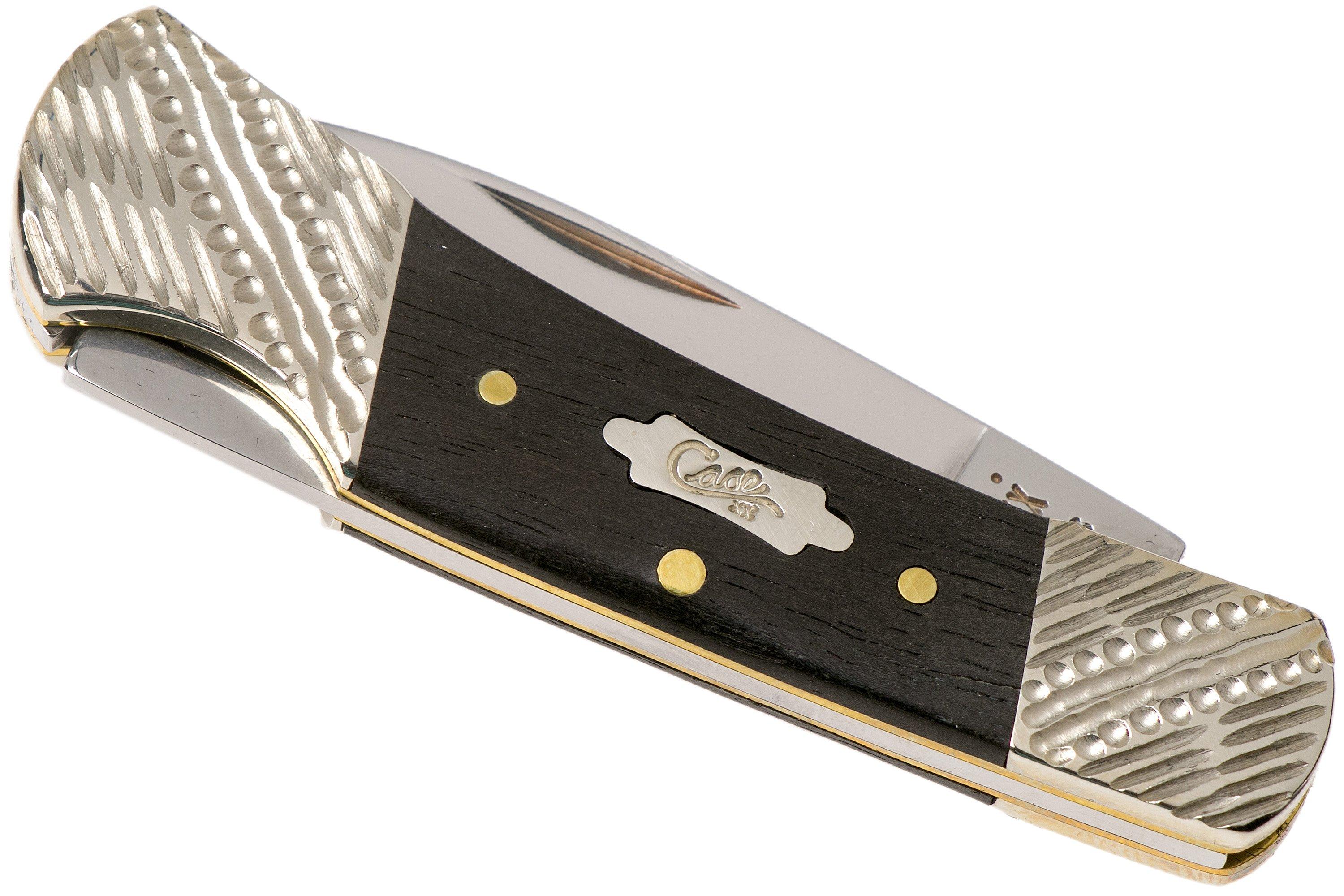 Case Lockback Ebony Wood, Worked Bolsters, 59672, 71225L SS pocket ...