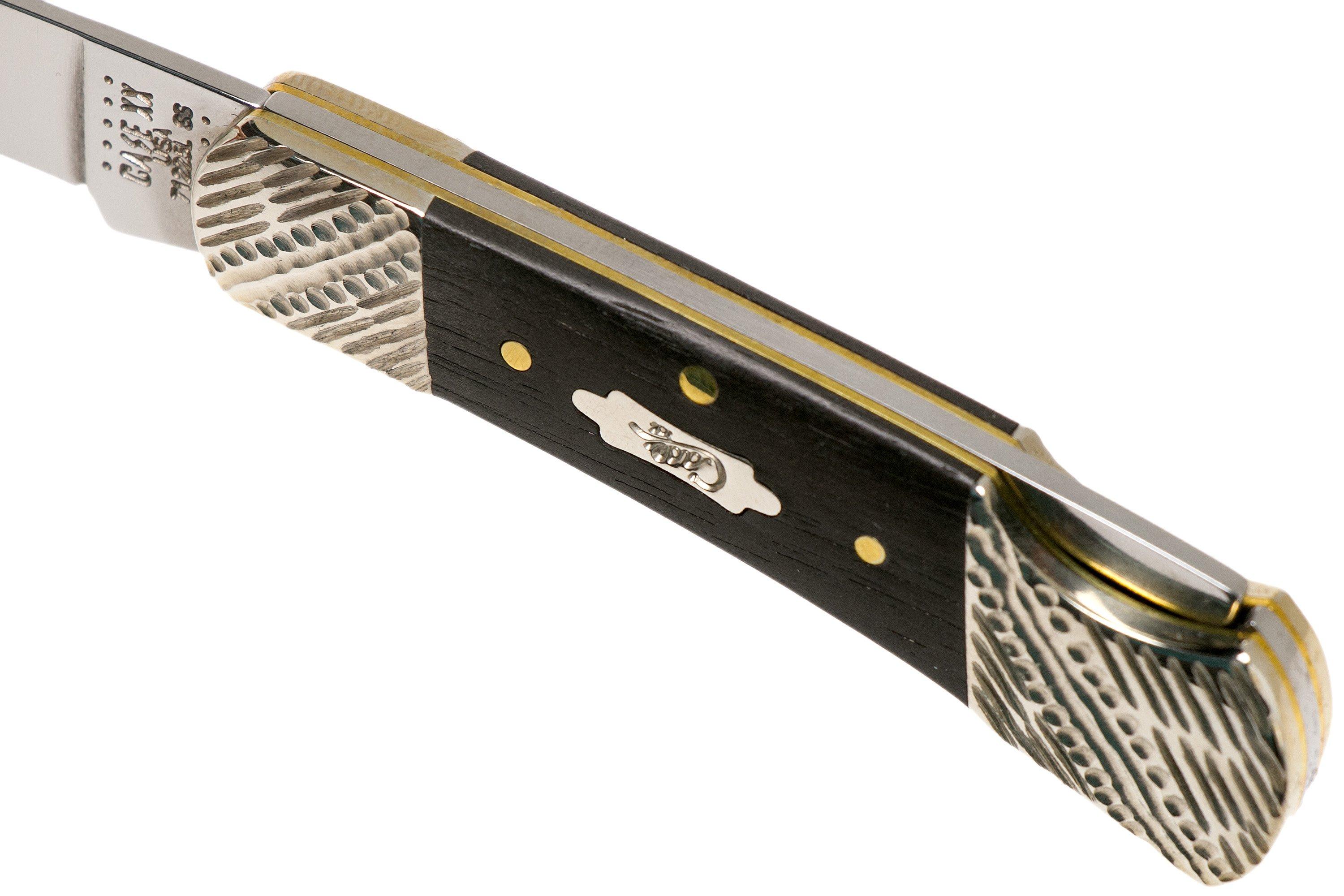 Case Lockback Ebony Wood, Worked Bolsters, 59672, 71225L SS pocket ...