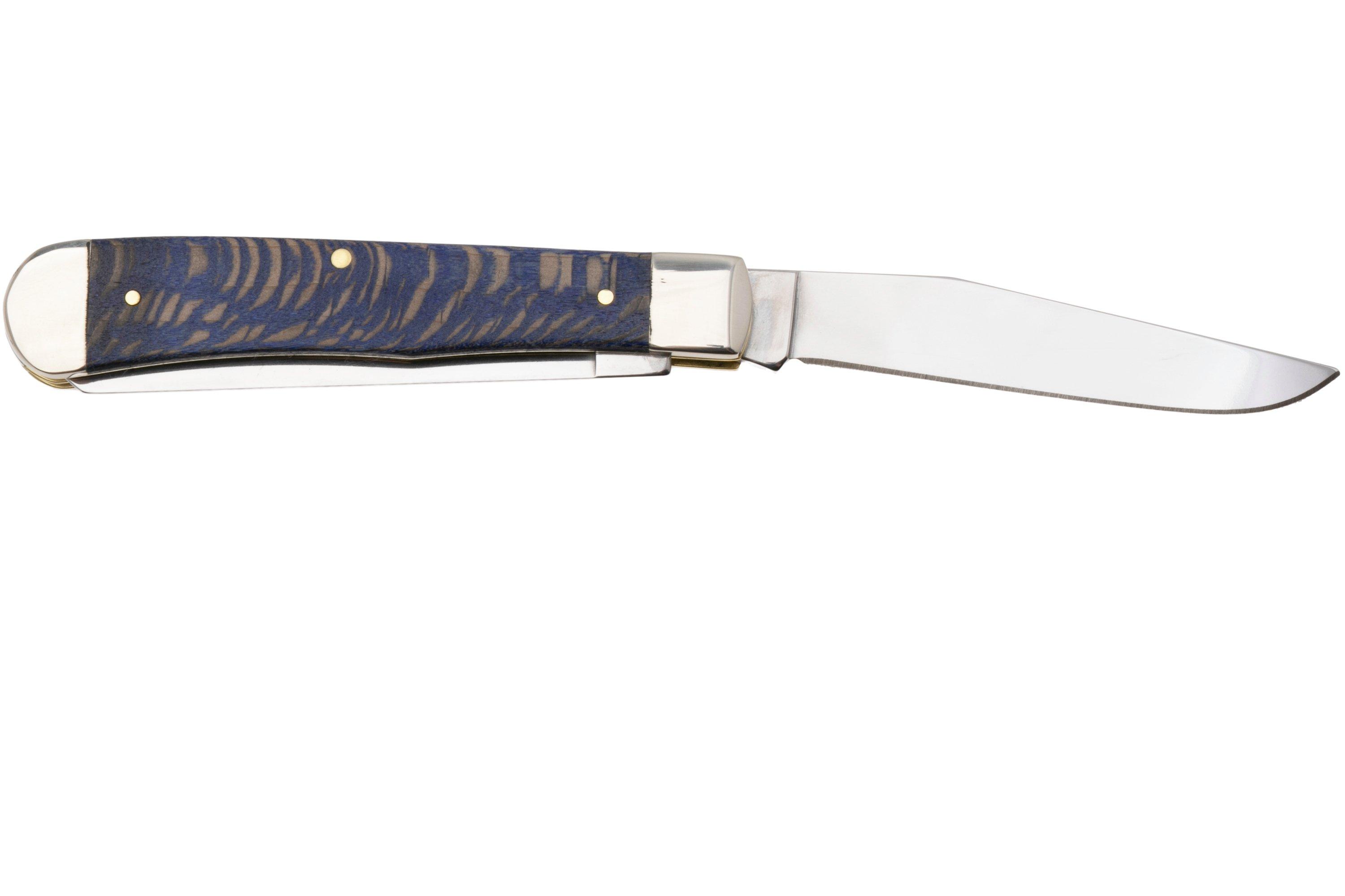 Case Trapper Blue Smooth Sycamore Wood, 63730, 7254 SS pocket knife ...
