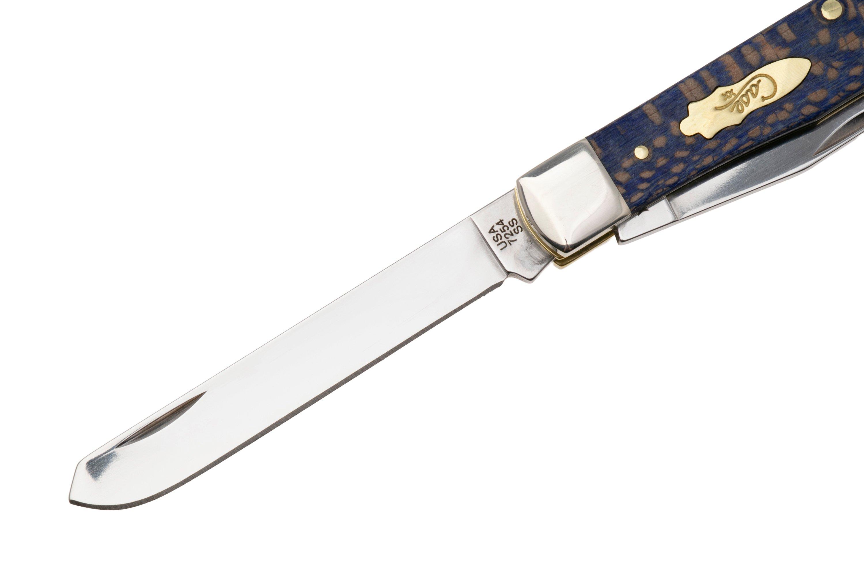 Case Trapper Blue Smooth Sycamore Wood, 63730, 7254 SS pocket knife ...