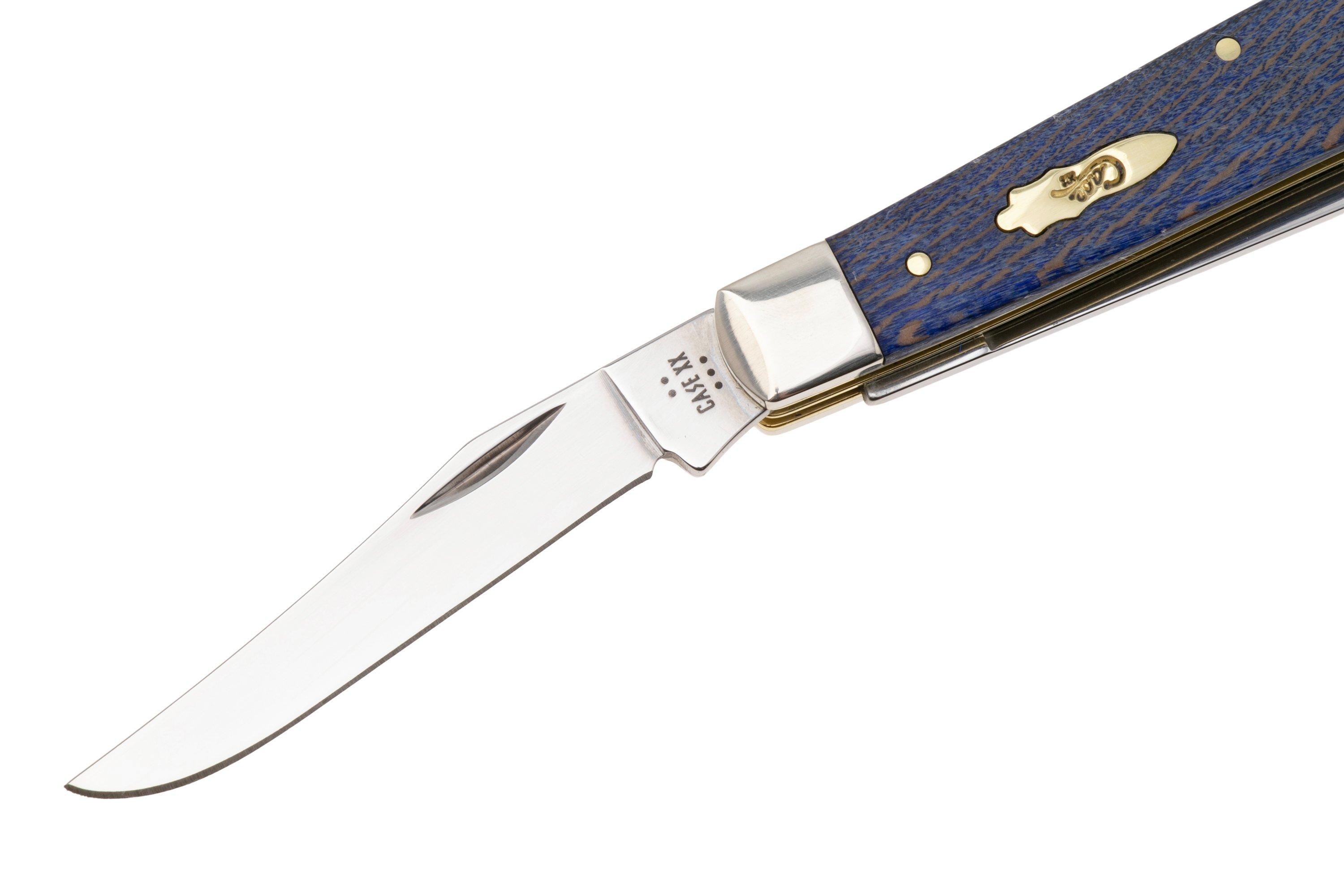 Case Mini Trapper Blue Smooth Sycamore Wood, 63731, 7207 SS pocket ...