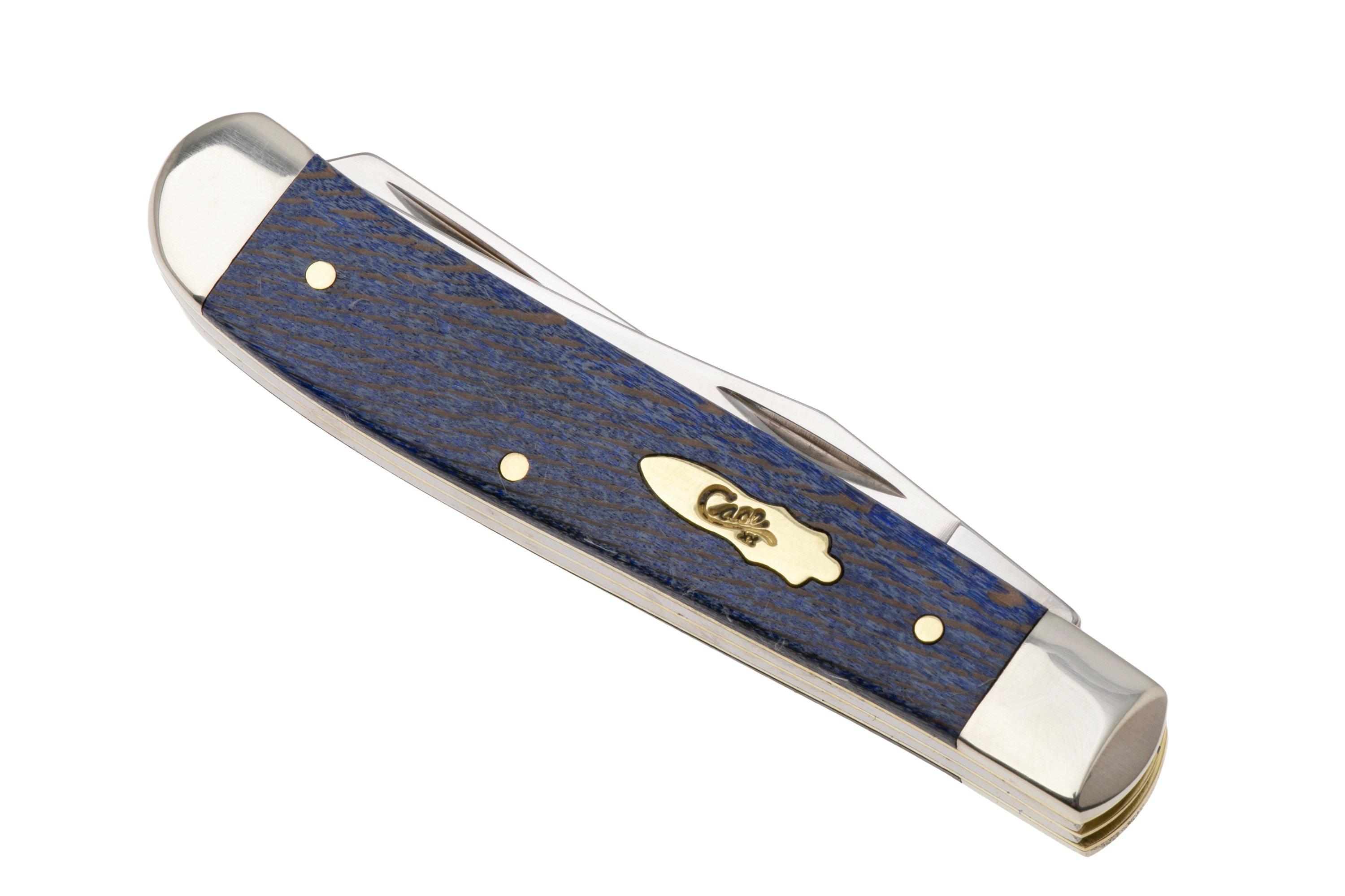 Case Mini Trapper Blue Smooth Sycamore Wood, 63731, 7207 SS zakmes ...