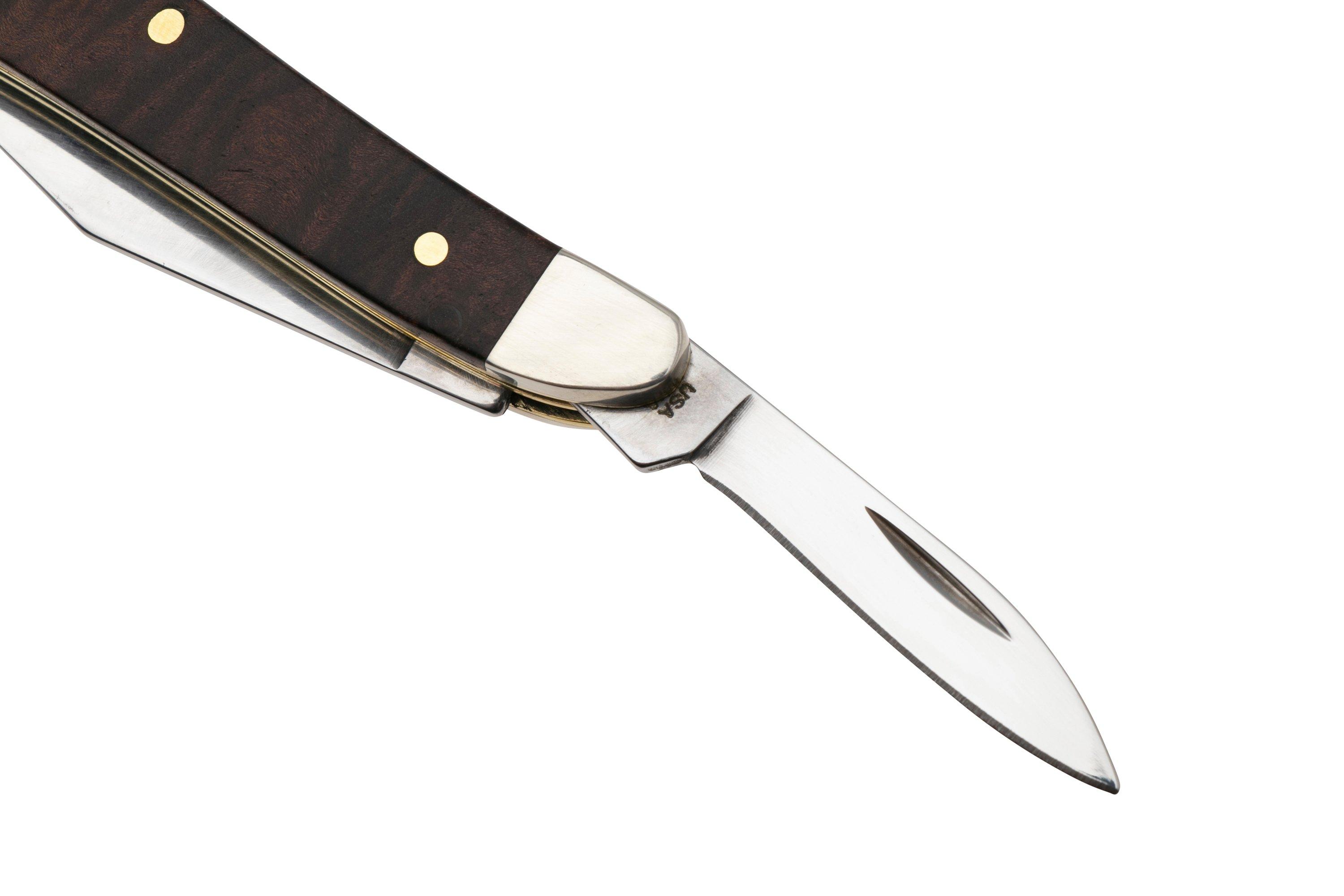Case Peanut 64059 Smooth Brown Maple Burl Wood 7220 SS, pocket knife ...