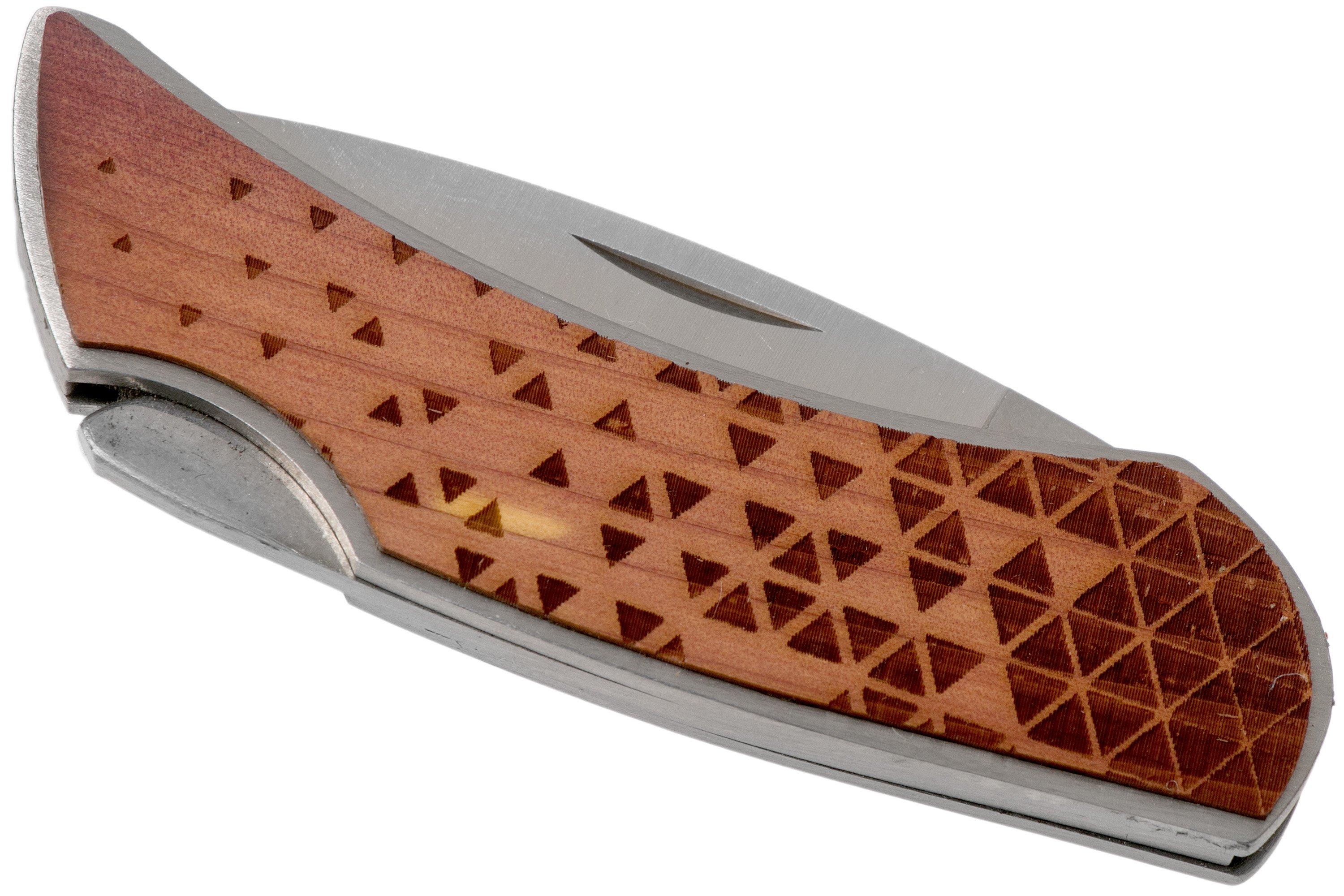 Case x Woodchuck Executive Lockback Brushed Stainless, Triangles, 64321 ...