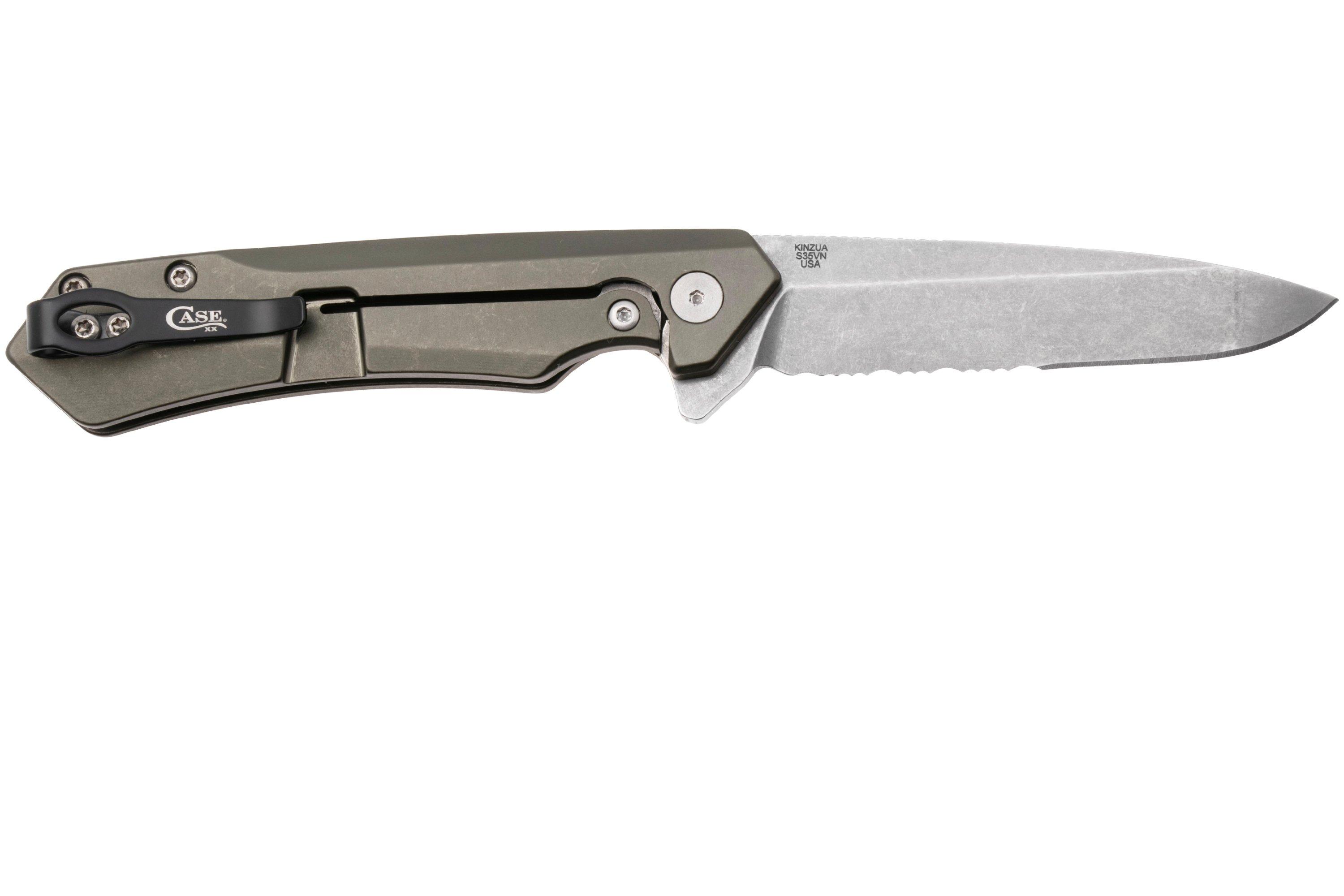 Case Kinzua Spearpoint OD Green Anodized Aluminum, 64632, S35VN ...