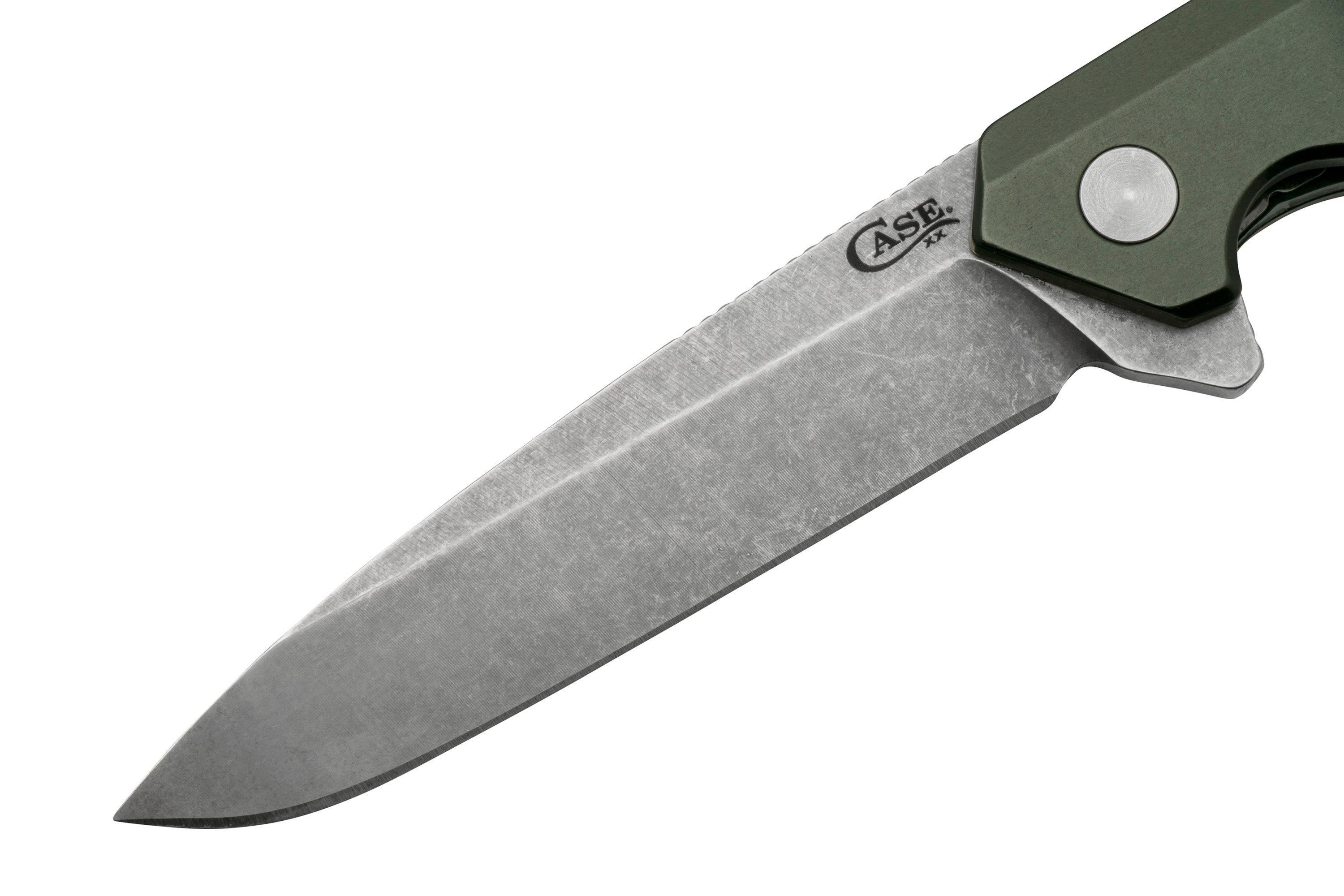 Case Kinzua Spearpoint, OD Green Anodized Aluminum, S35VN, 64659 zakmes ...
