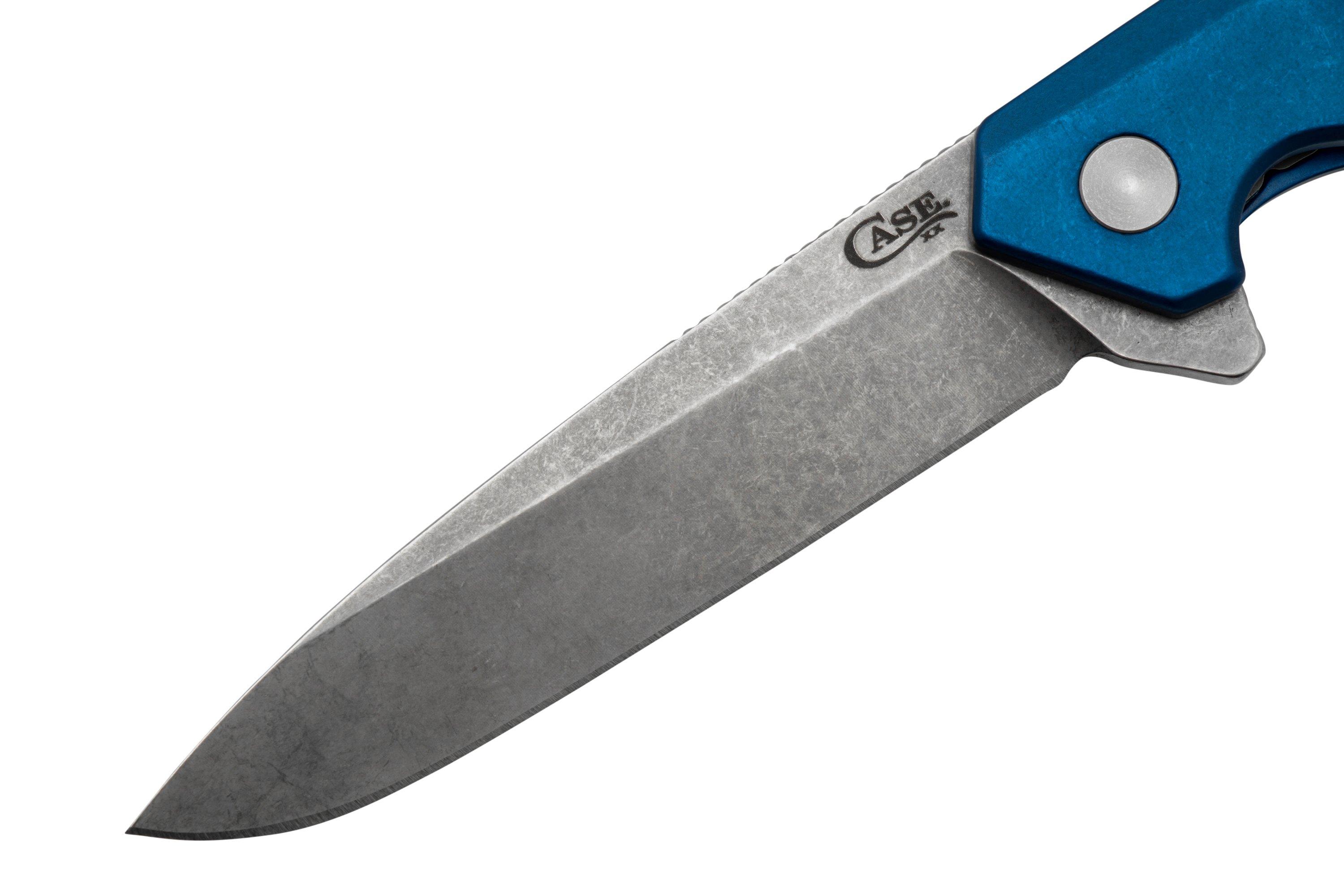 Case Kinzua Spearpoint, Blue Anodized Aluminum, S35VN, 64660 coltello ...