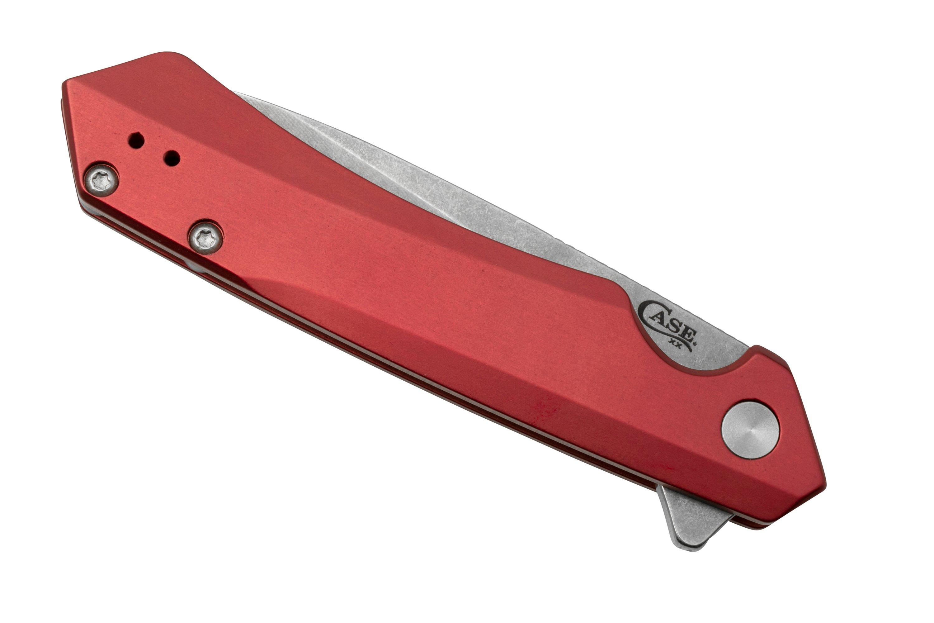 Case Kinzua Spearpoint, Red Anodized Aluminum, S35VN, 64661 coltello da ...