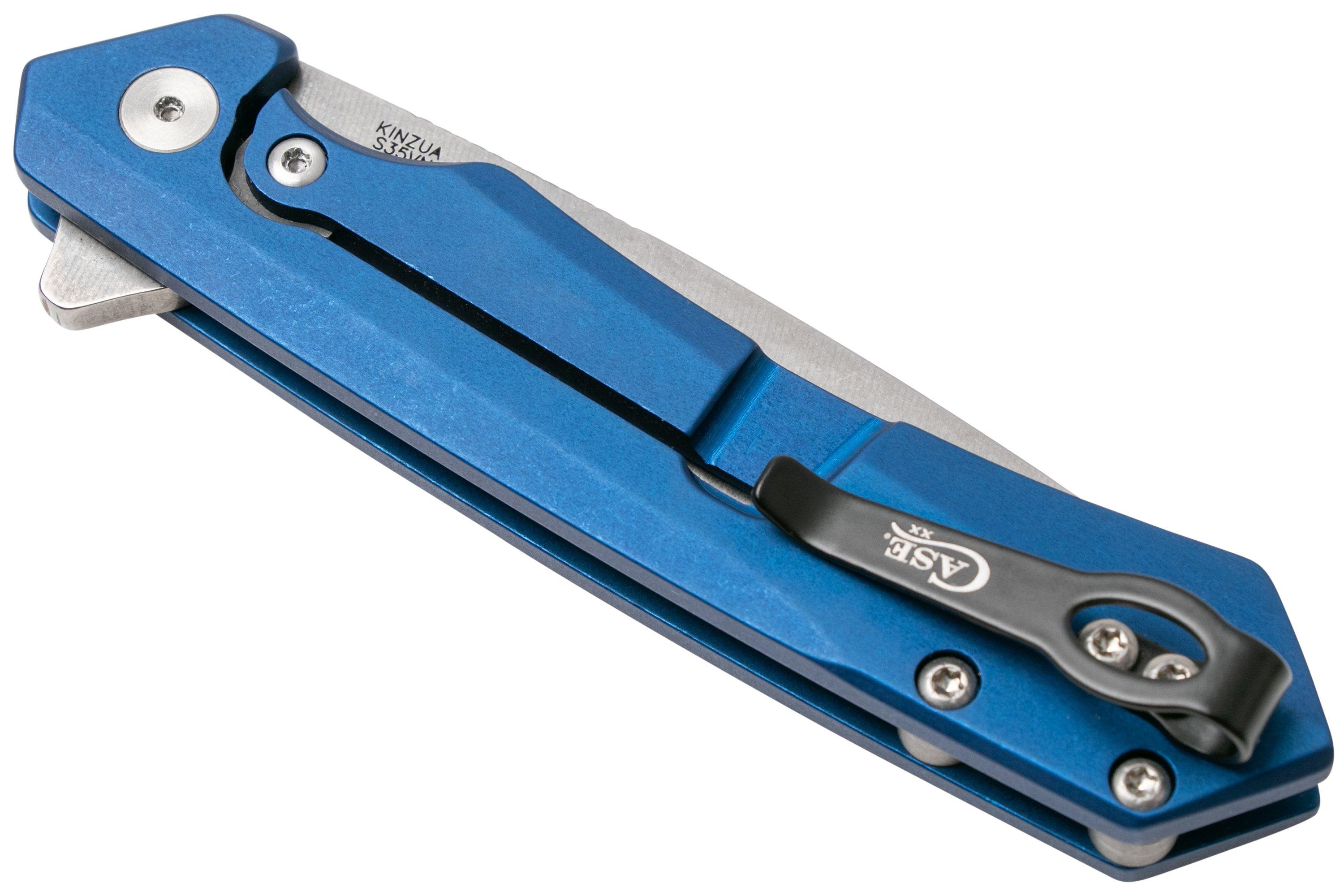 Case The Kinzua, Blue Anodized Aluminum, Tanto S35VN, 646643 coltello ...