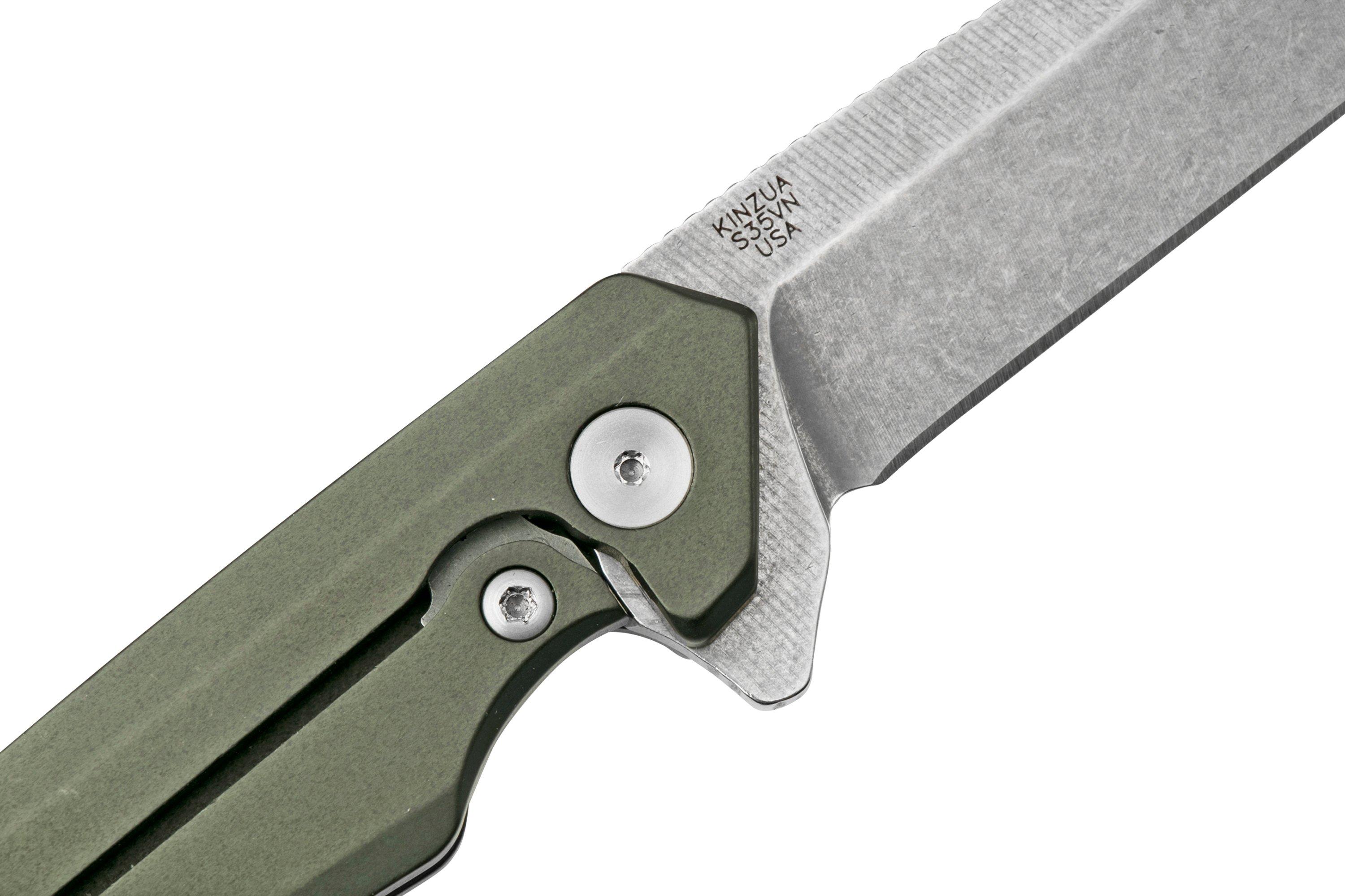 Case Kinzua Tanto, S35VN, OD Green Anodized Aluminum 64671, coltello da ...