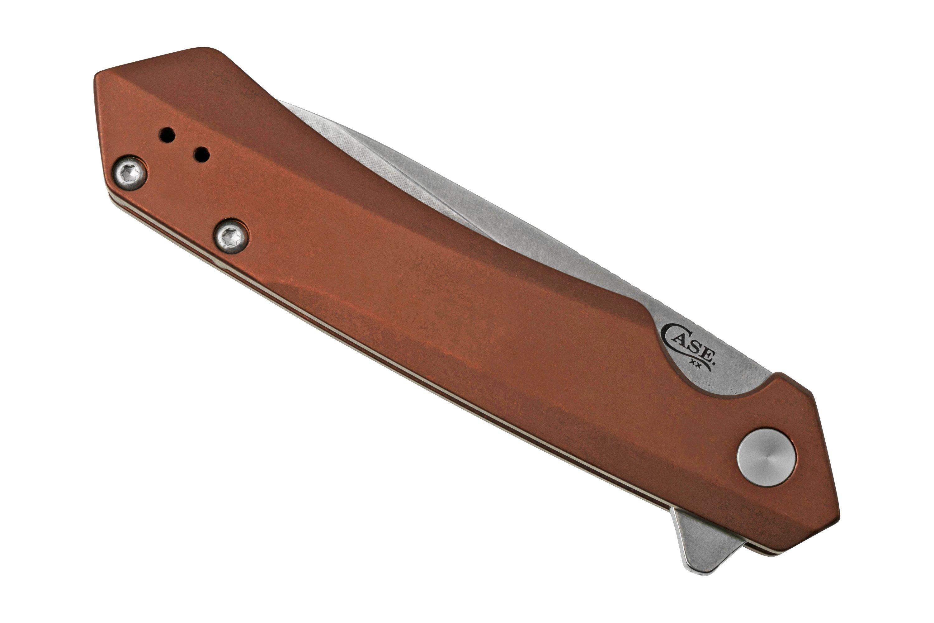 Case The Kinzua, Brown Anodized Aluminum, Spearpoint S35VN, 64692 ...