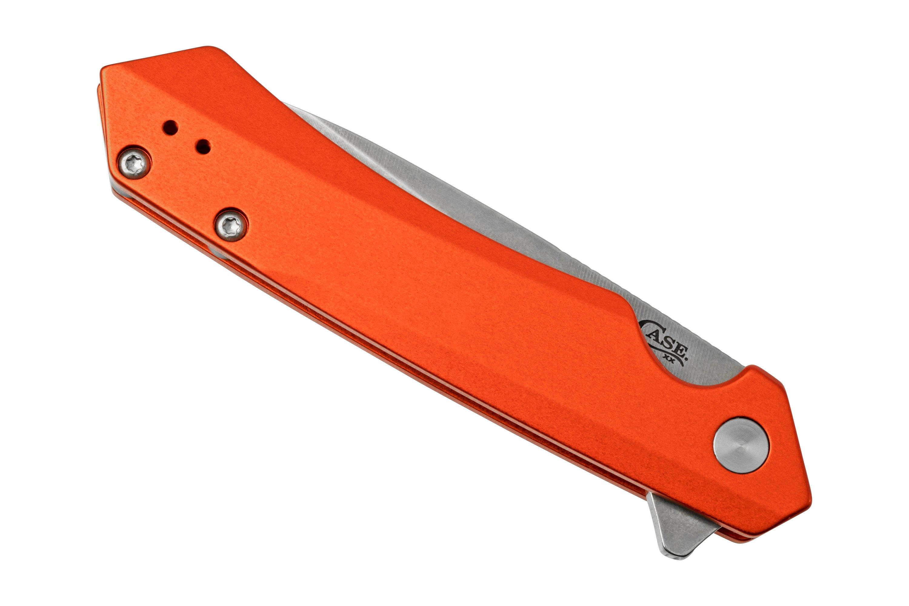 Case The Kinzua, Orange Anodized Aluminum, Spearpoint S35VN, 64696 ...