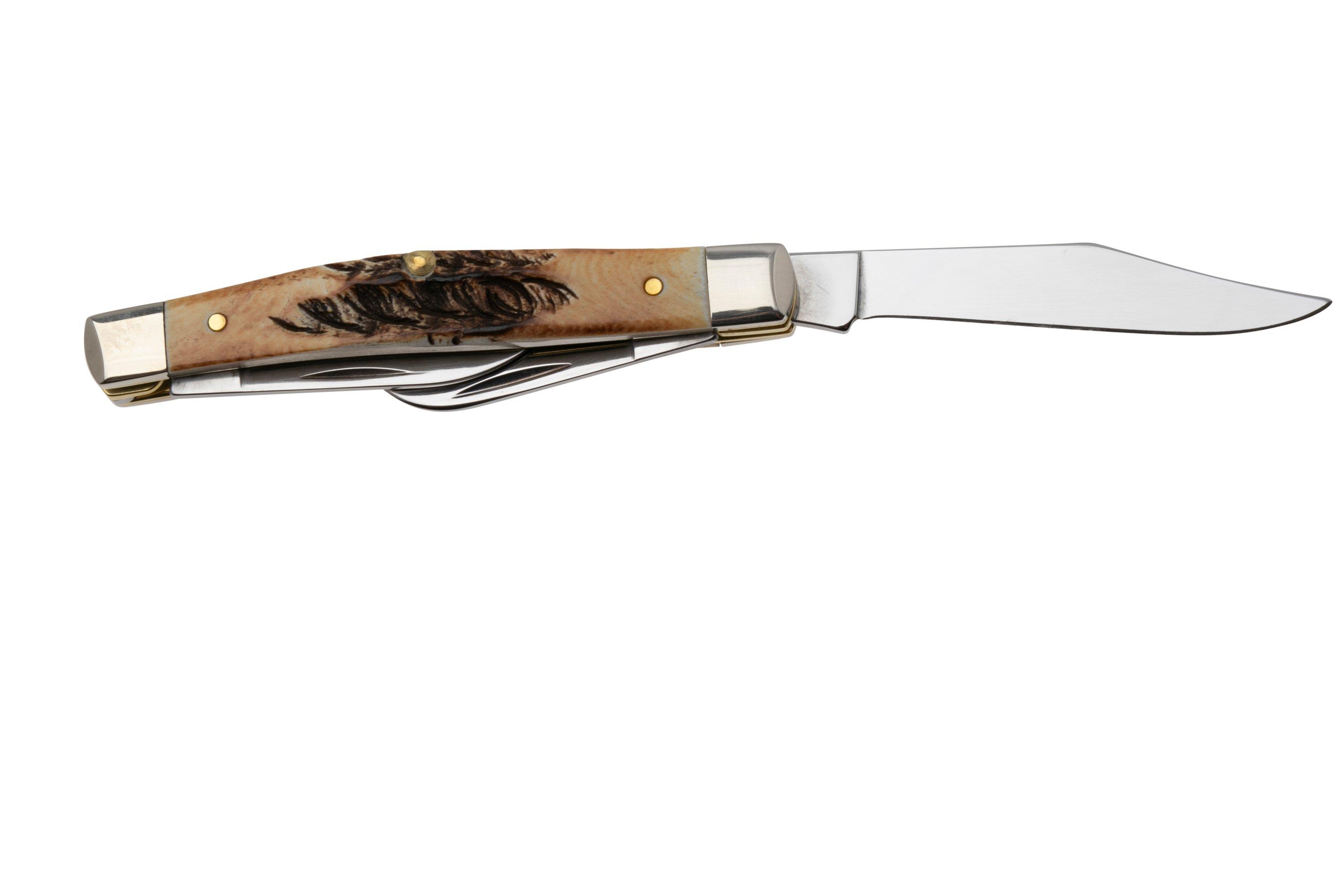 Case Medium Stockman 65335 Case 6.5 BoneStag 6.5344 SS pocket knife ...