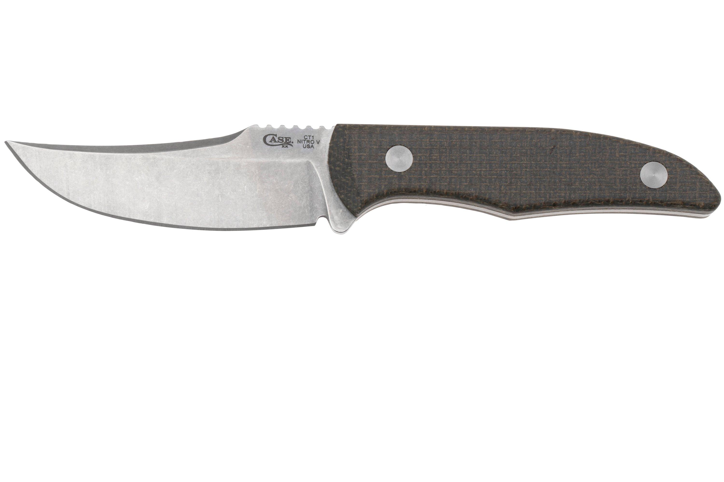 Case Hunter CT1, 76935 Stonewashed Nitro V Green Burlap Micarta ...
