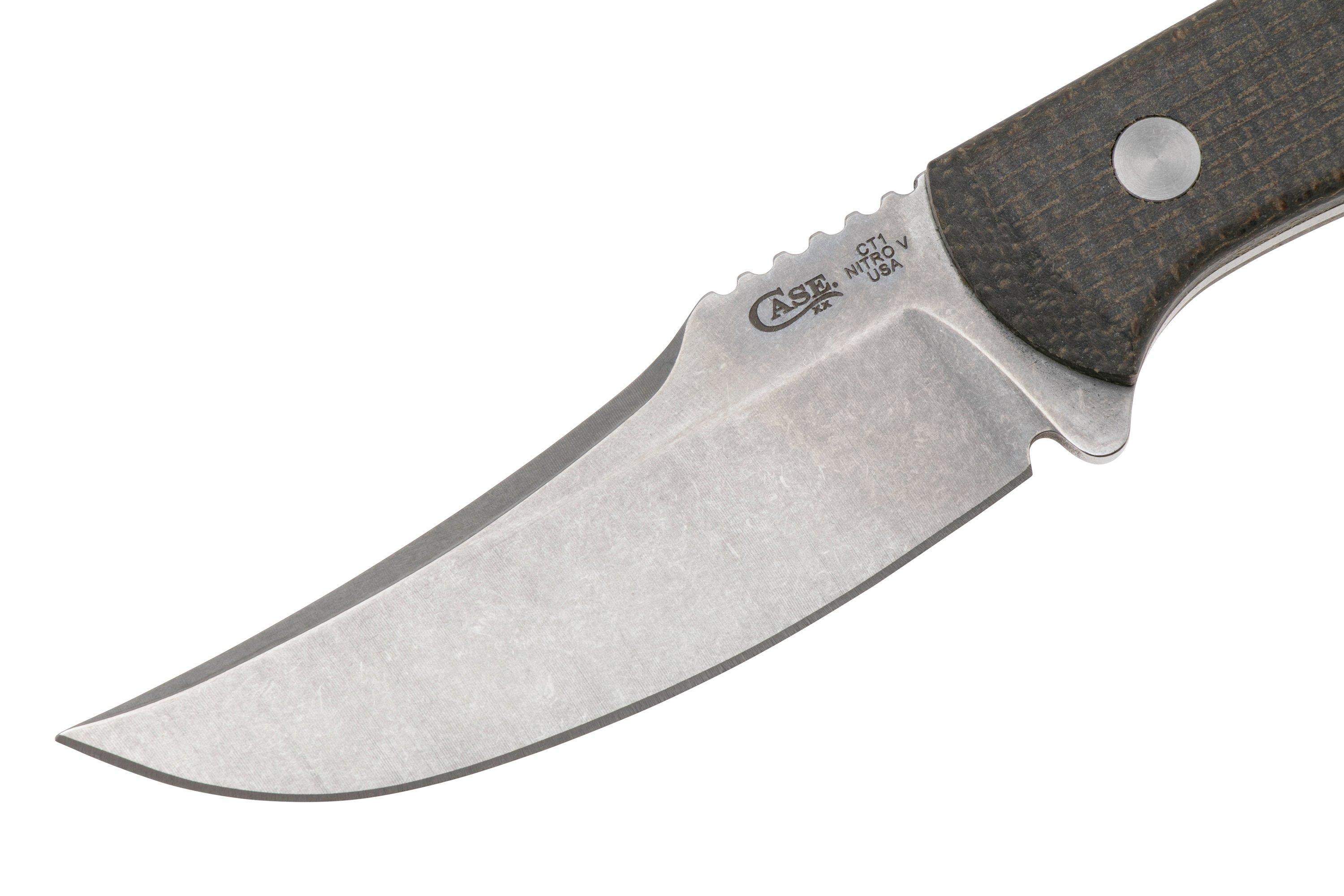 Case Hunter CT1, 76935 Stonewashed Nitro V Green Burlap Micarta ...
