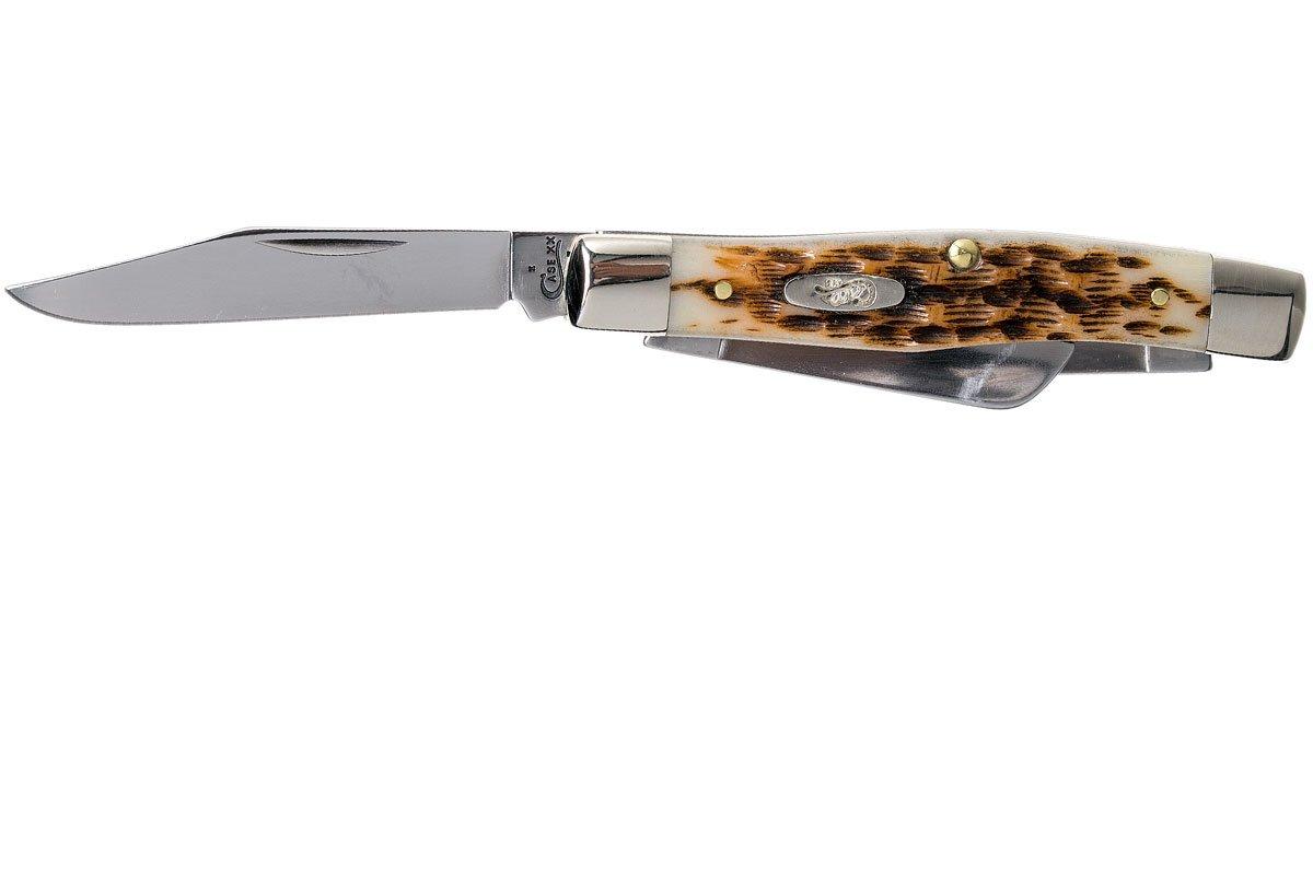 Case Stockman Amber Jigged Bone, 00079, 63032 CV pocket knife ...