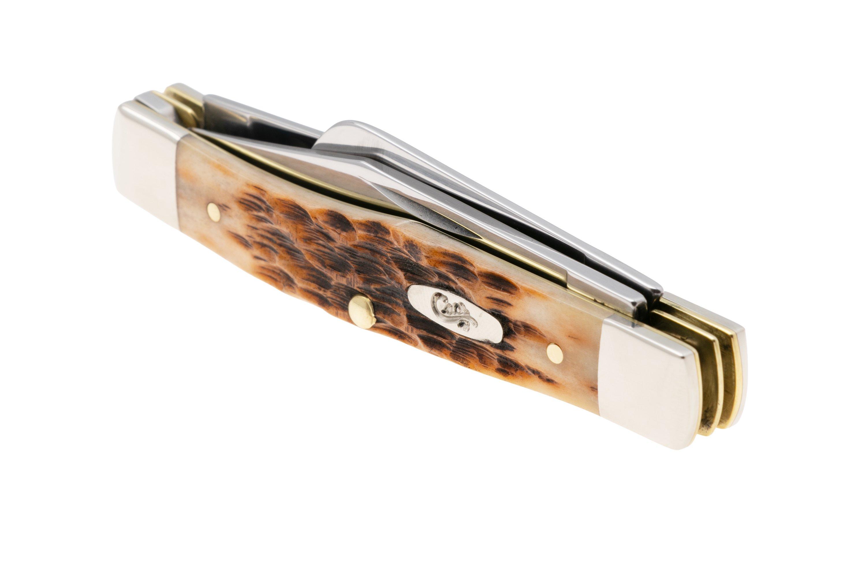 Case Stockman Amber Jigged Bone, 00079, 63032 CV pocket knife ...