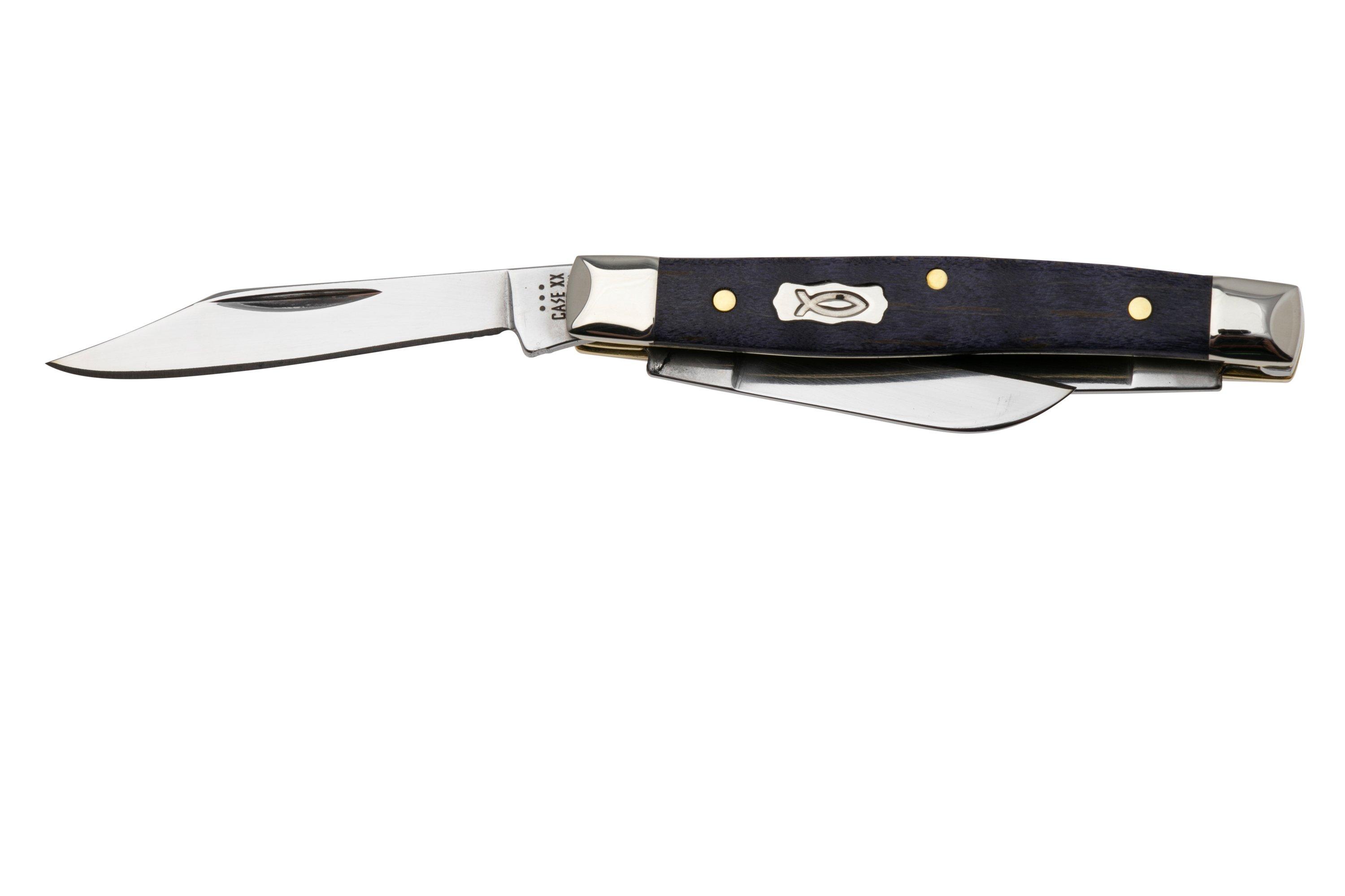 Case Small Stockman 80547 Smooth Purple Curly Maple 7333 SS pocket ...