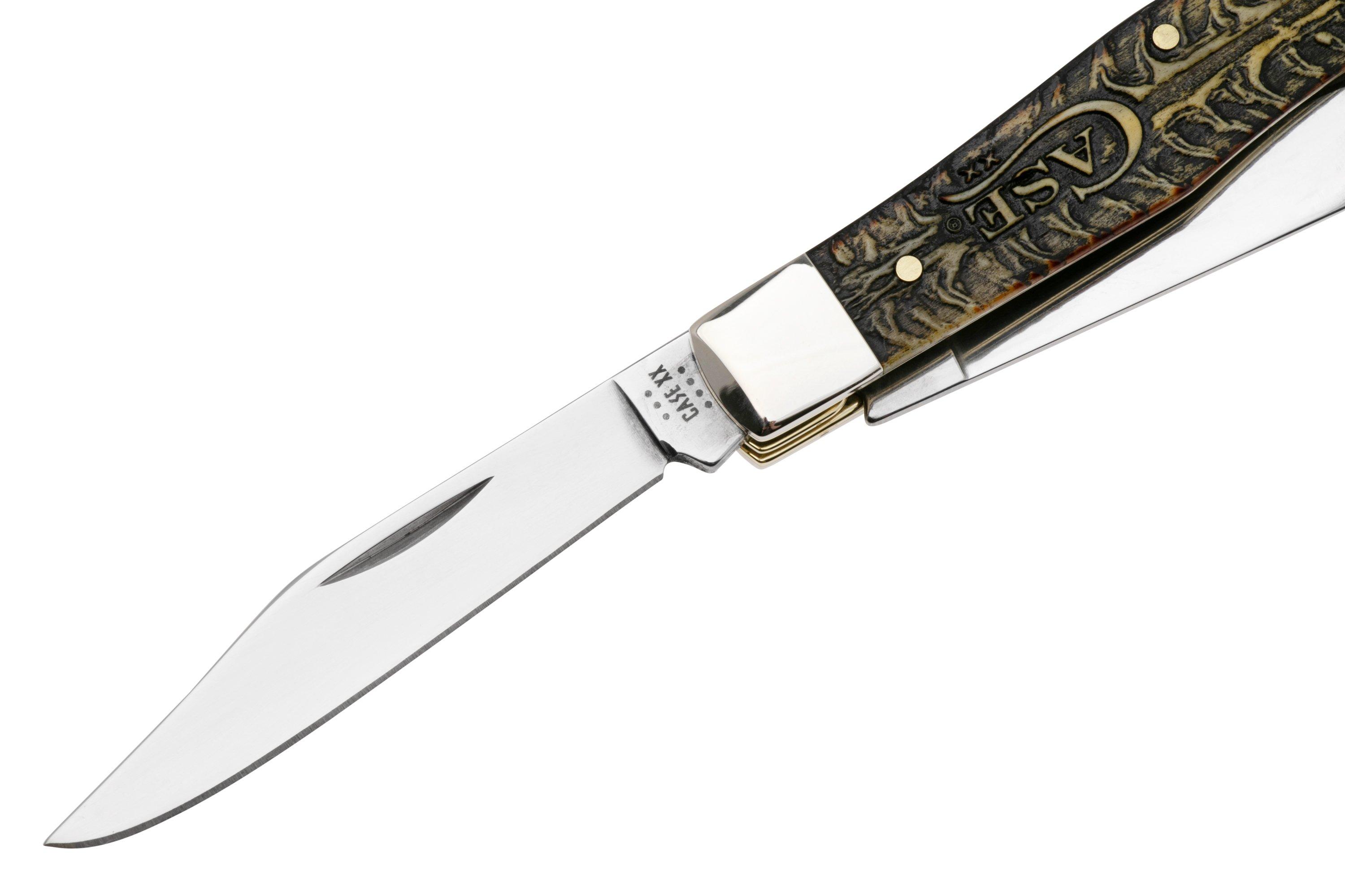 Case Medium Stockman 81801 Golden Pinecone Embellished Natural Bone ...