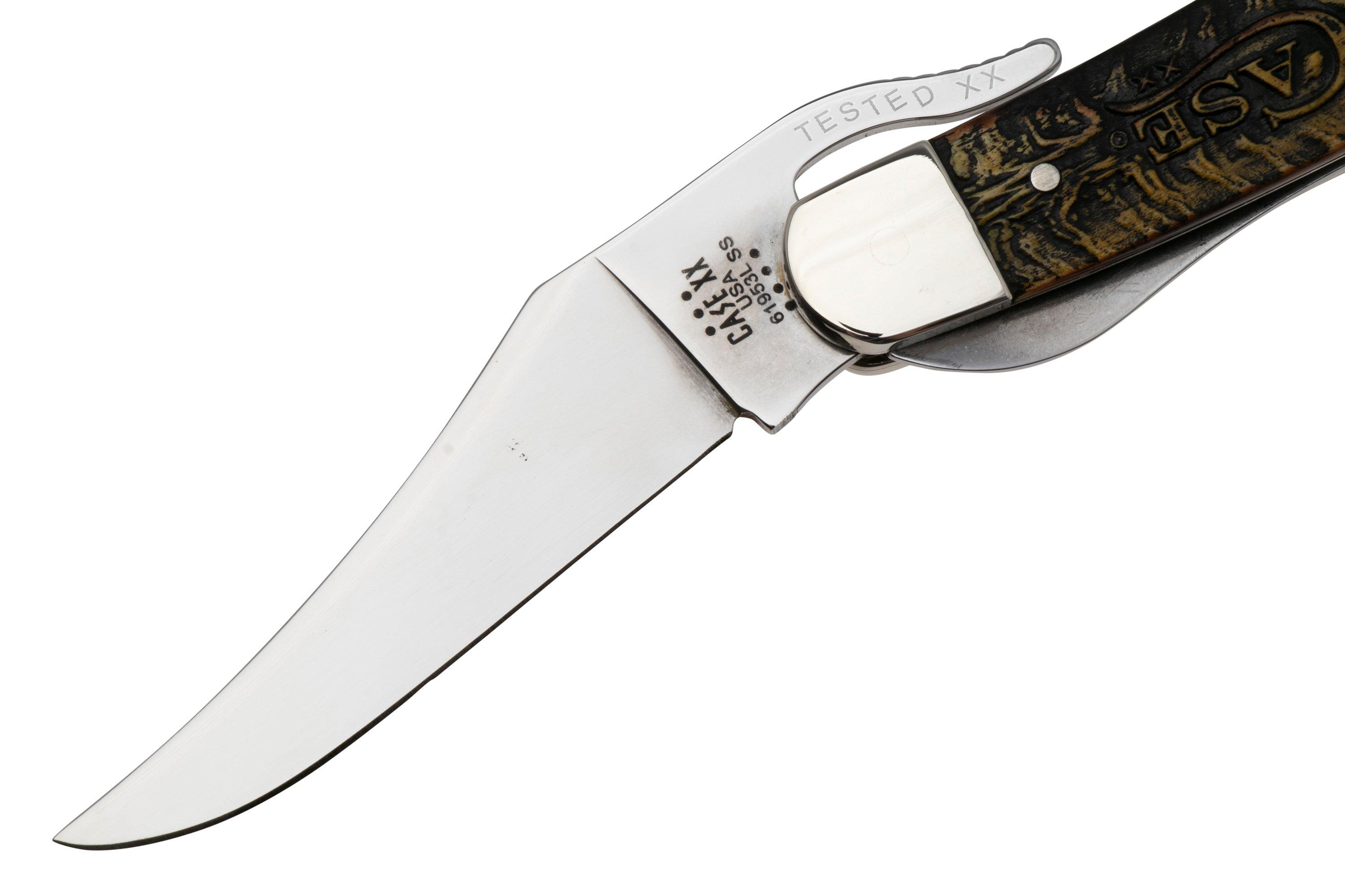 Case Russlock 81803 Golden Pinecone Embellished Natural Bone 61953L SS pocket knife ...
