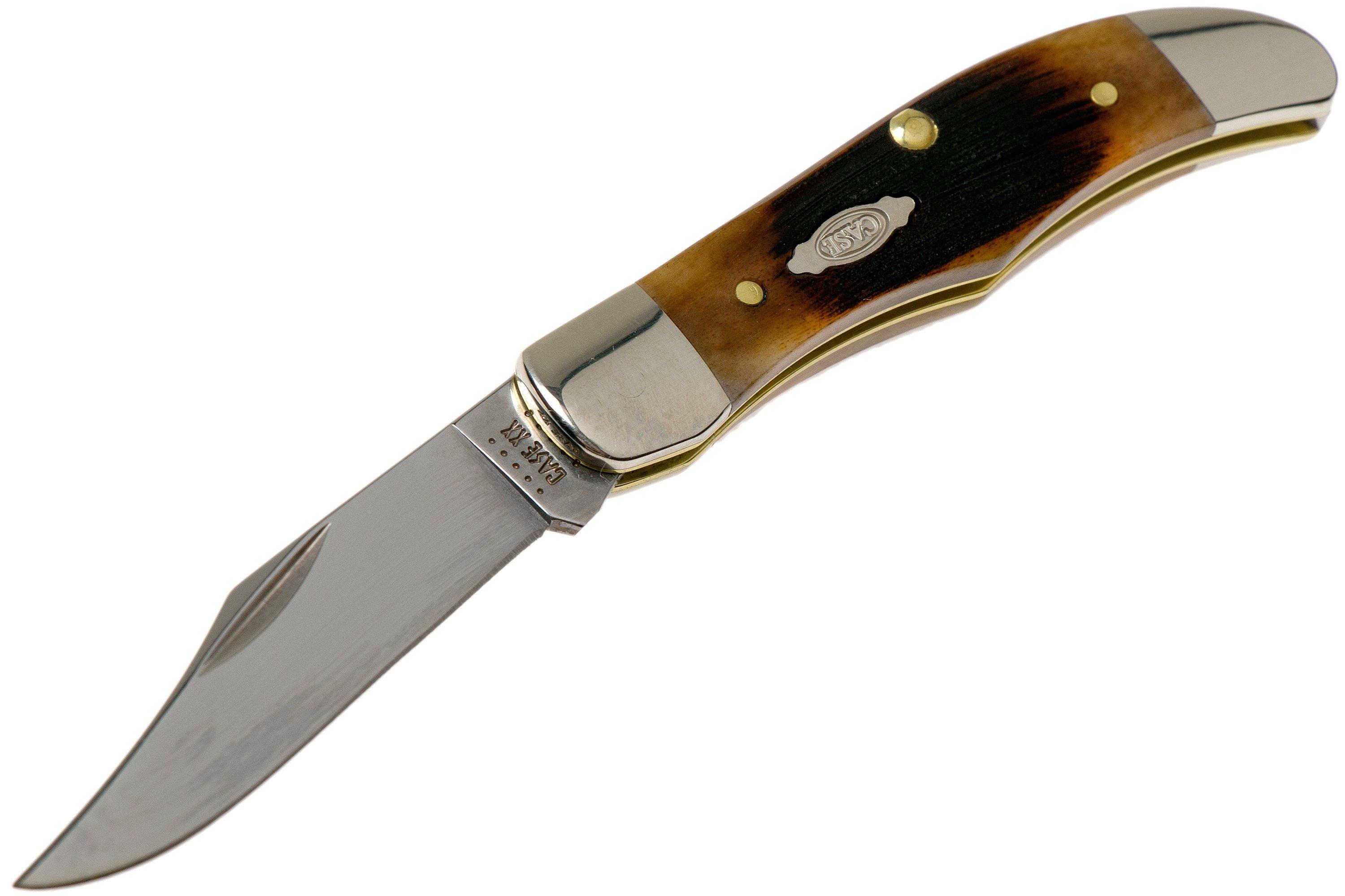 Case Pocket Hunter Dark Molasses Bone, Sawcut, 83142, 61165 SS couteau ...