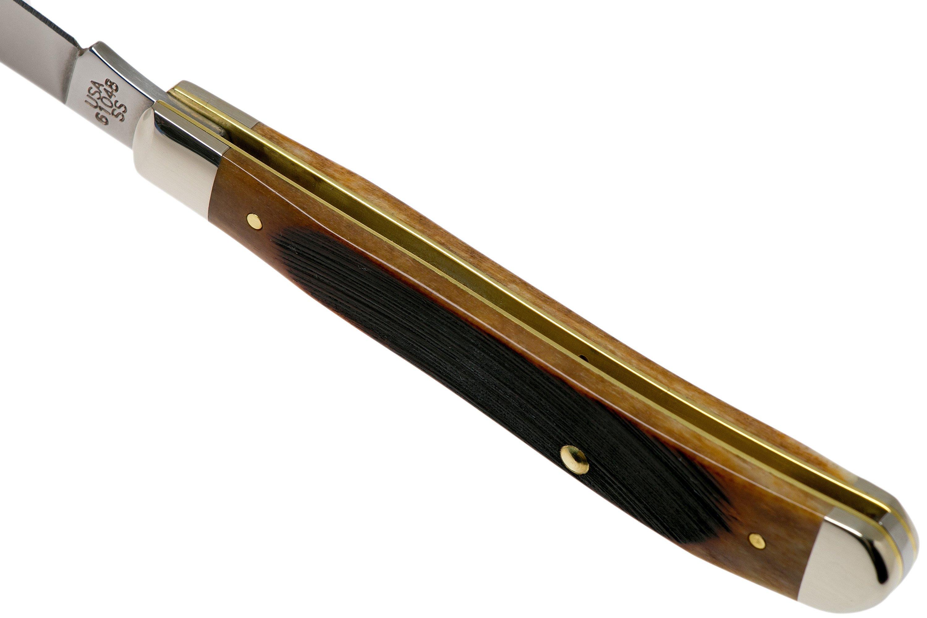 Case Slimline Trapper Dark Molasses Bone, Sawcut, 83146, 61048 SS ...