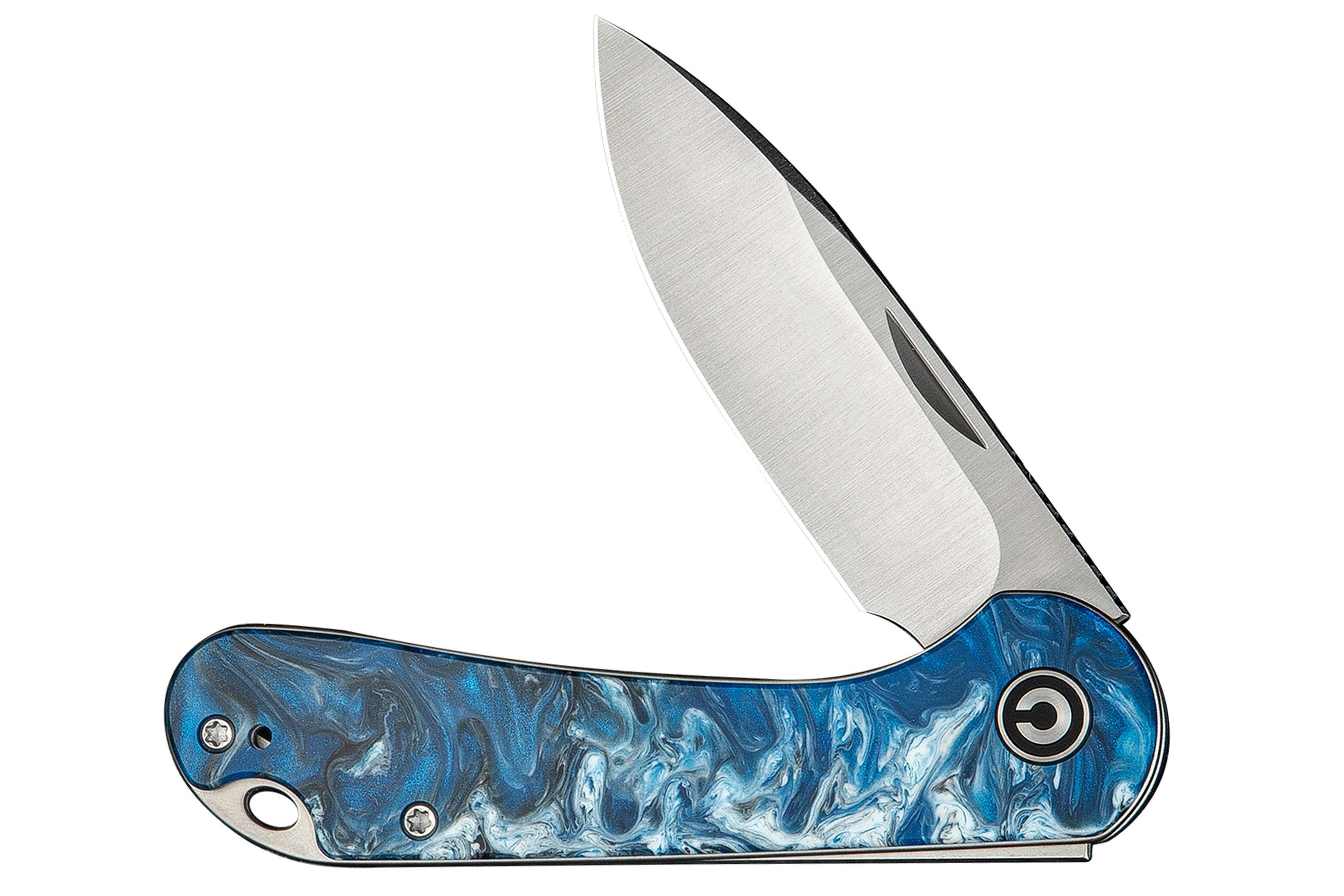 Civivi Elementum Slip Joint C18062AJ-4 Satin, Blue Ocean Resin ...