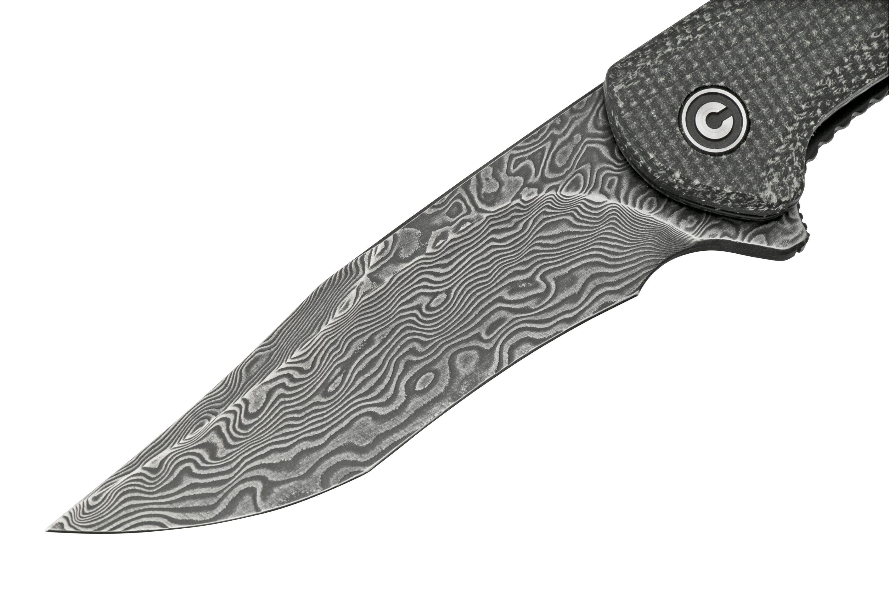 Civivi Mini Sandbar C20011-DS1 Damascus, Black Micarta pocket knife ...