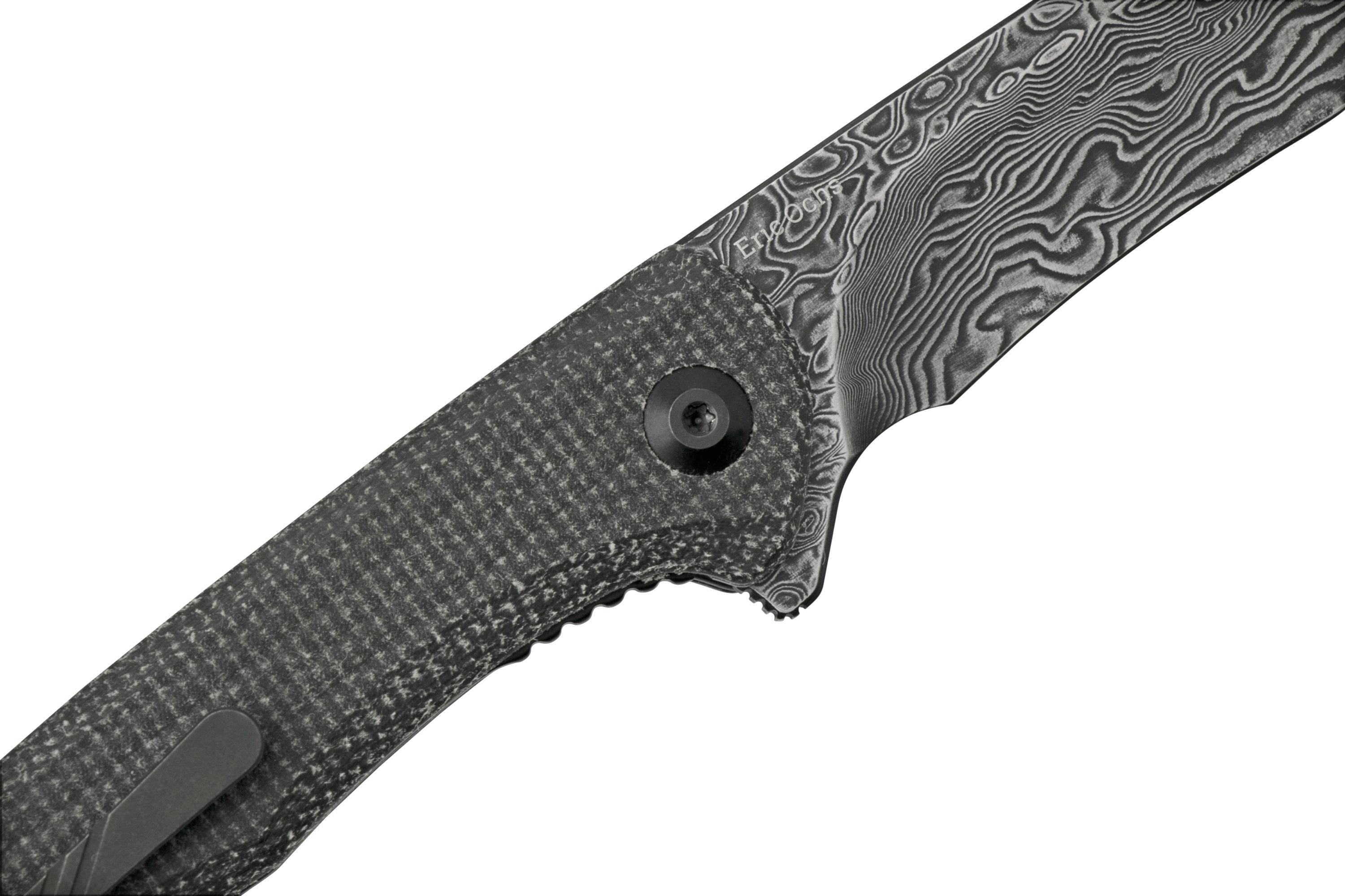 Civivi Mini Sandbar C20011-DS1 Damascus, Black Micarta pocket knife ...