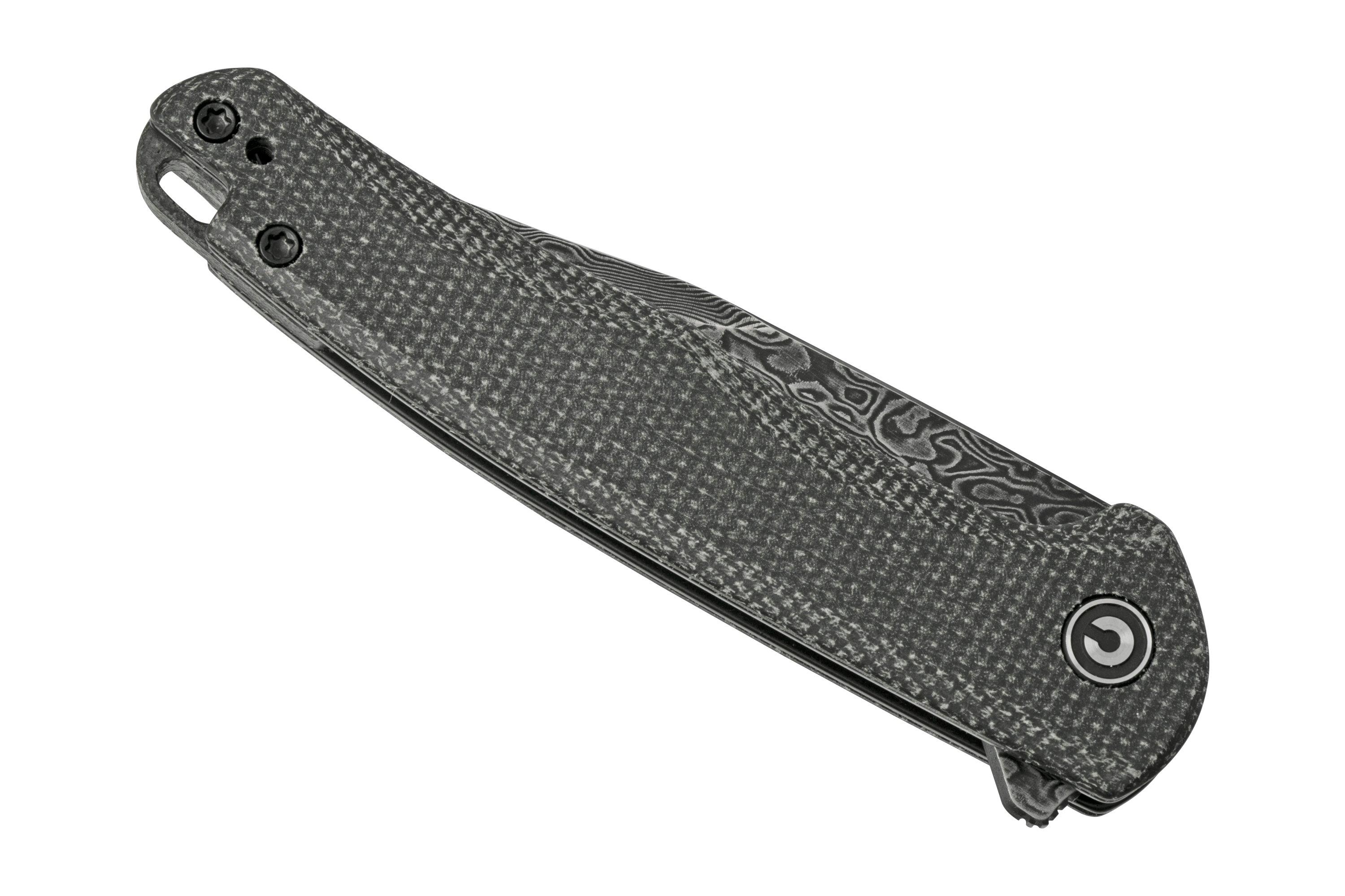 Civivi Mini Sandbar C20011-DS1 Damascus, Black Micarta pocket knife ...